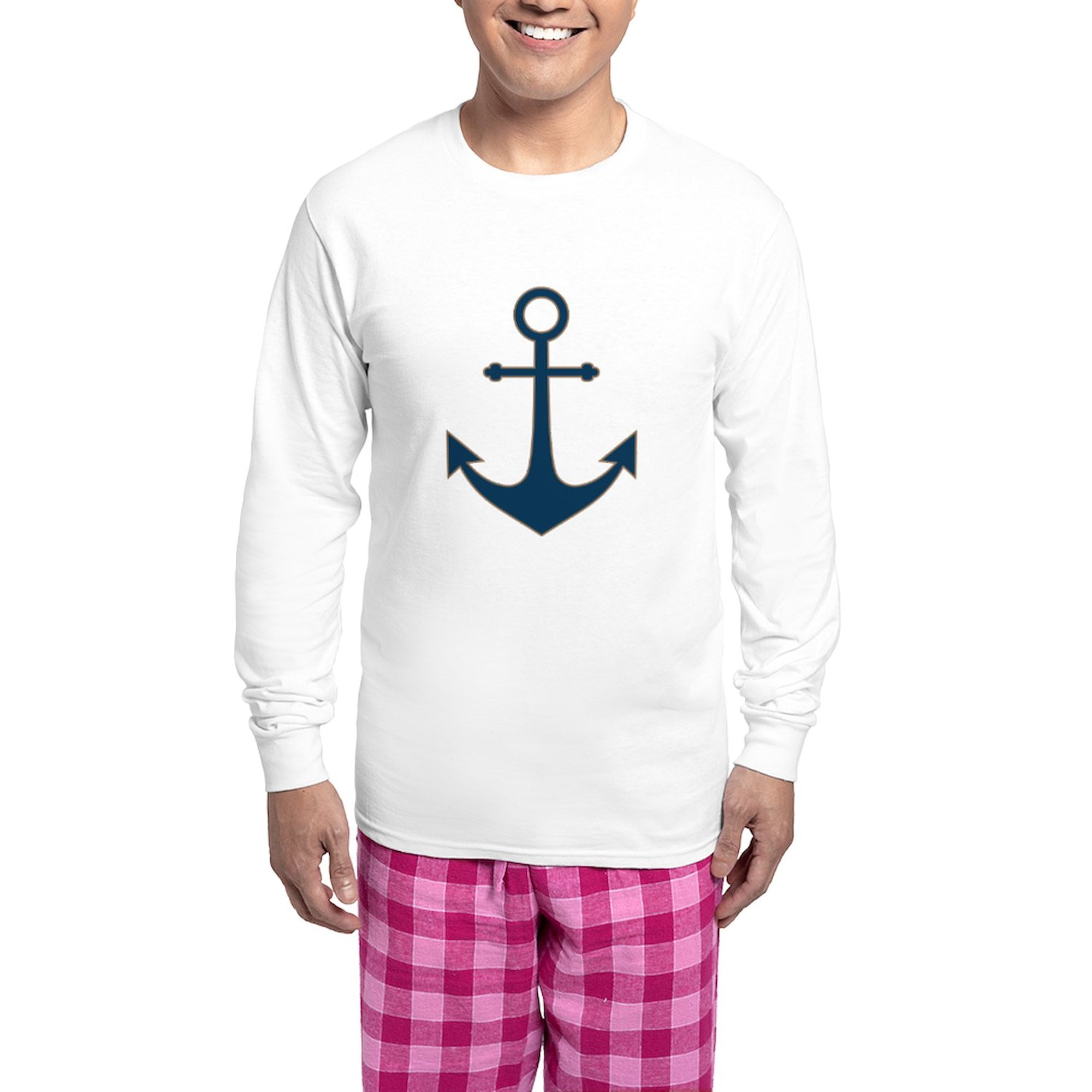 CafePress - Nautical Anchor - Men's Long Sleeve Light Pajama Set ...