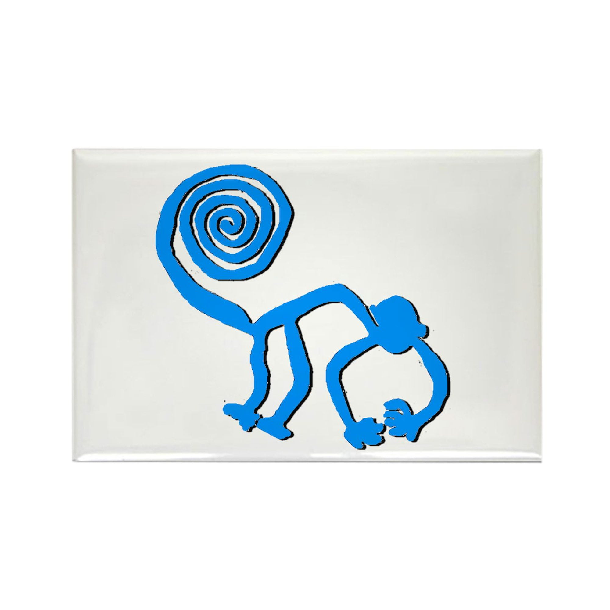 CafePress - Nazca Monkey Sky Blue - Rectangle Magnet, 2"x3 ...