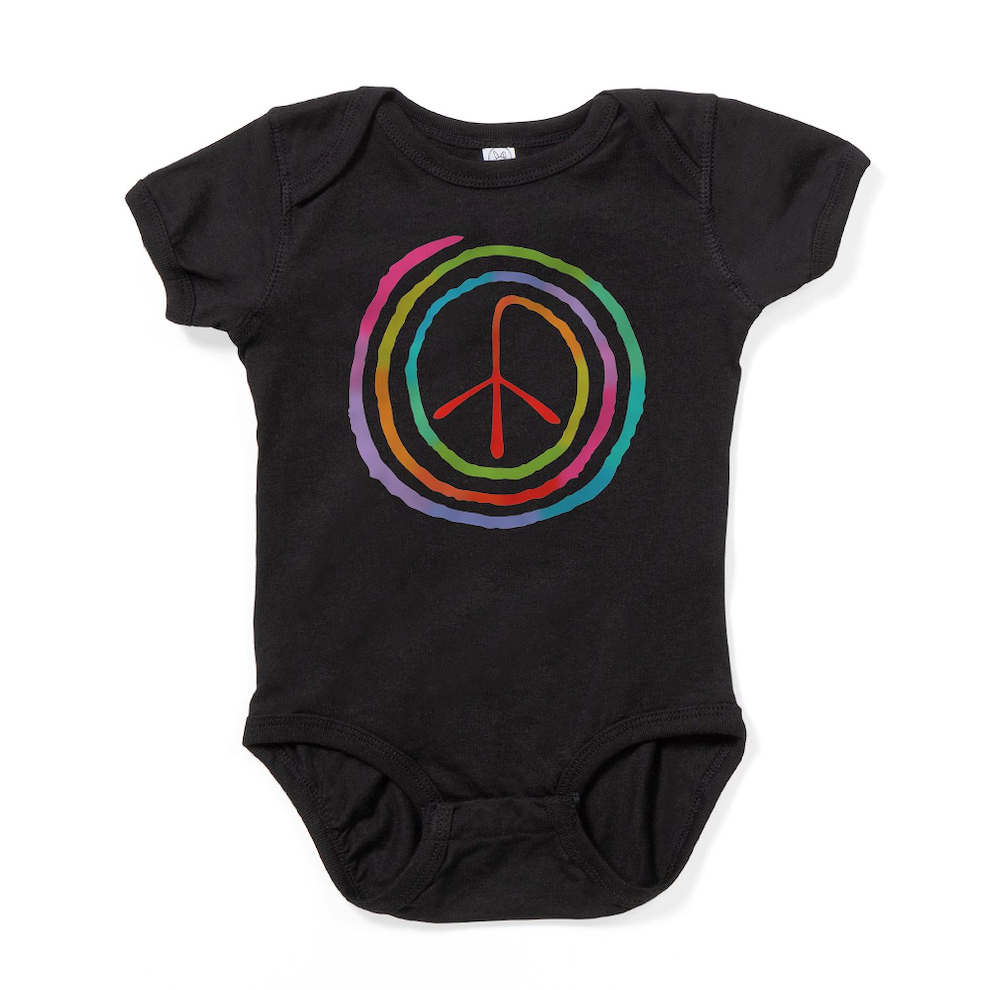 CafePress - Neon Spiral Peace Sign II Infant Bodysuit - Cute Infant ...