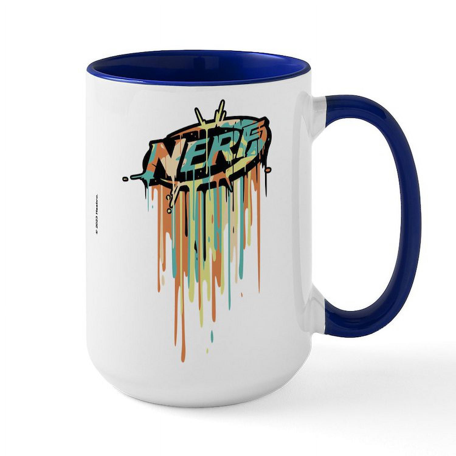 CafePress - Nerf Classic Melted Logo Mugs - 15 oz Ceramic Large White ...