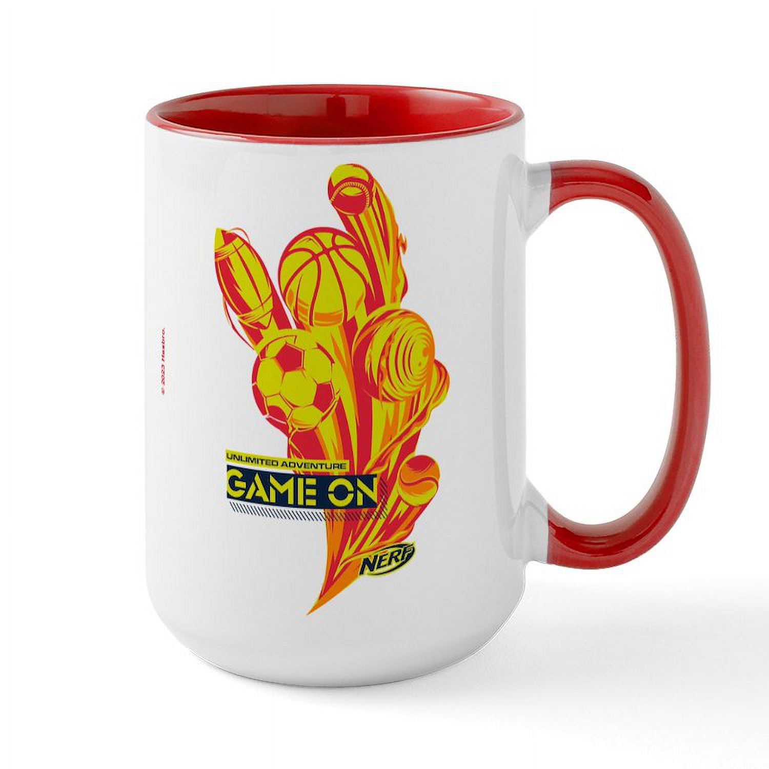 CafePress - Nerf Game On Sports Mugs - 15 oz Ceramic Large White ...
