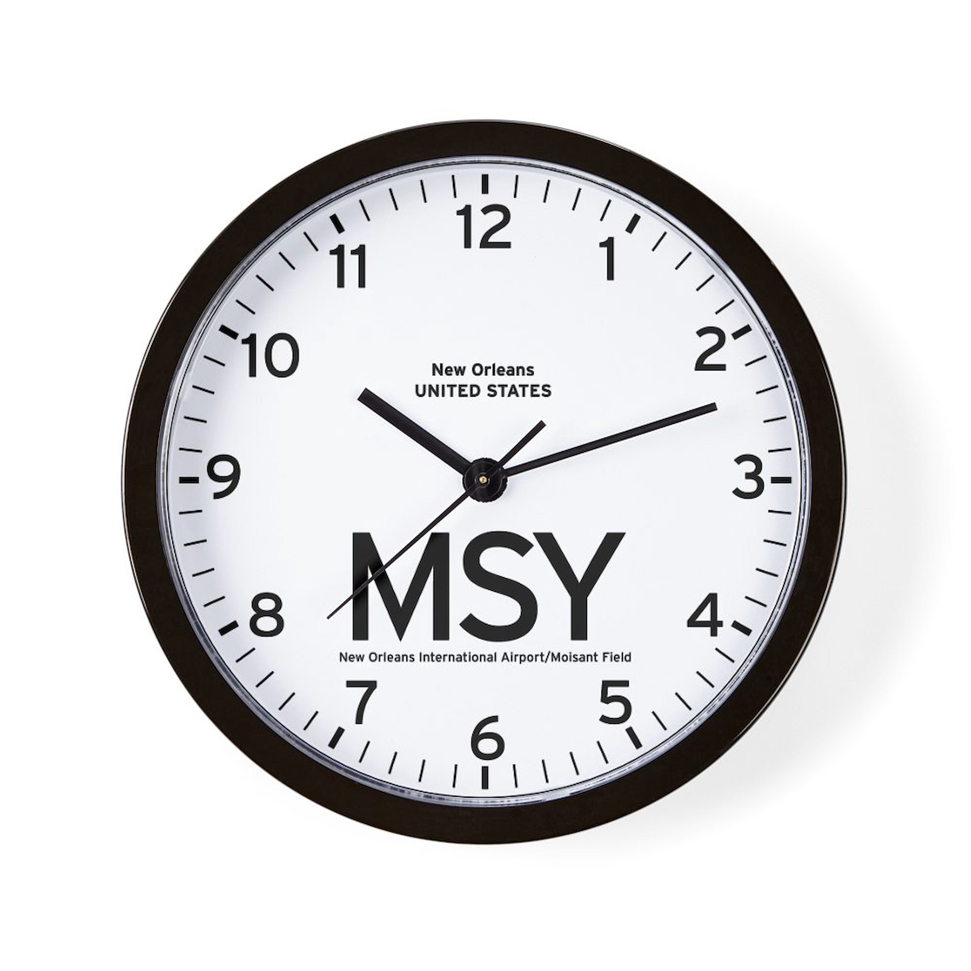 CafePress - New Orleans MSY Airport Newsroom - 10" Quartz Analog ...