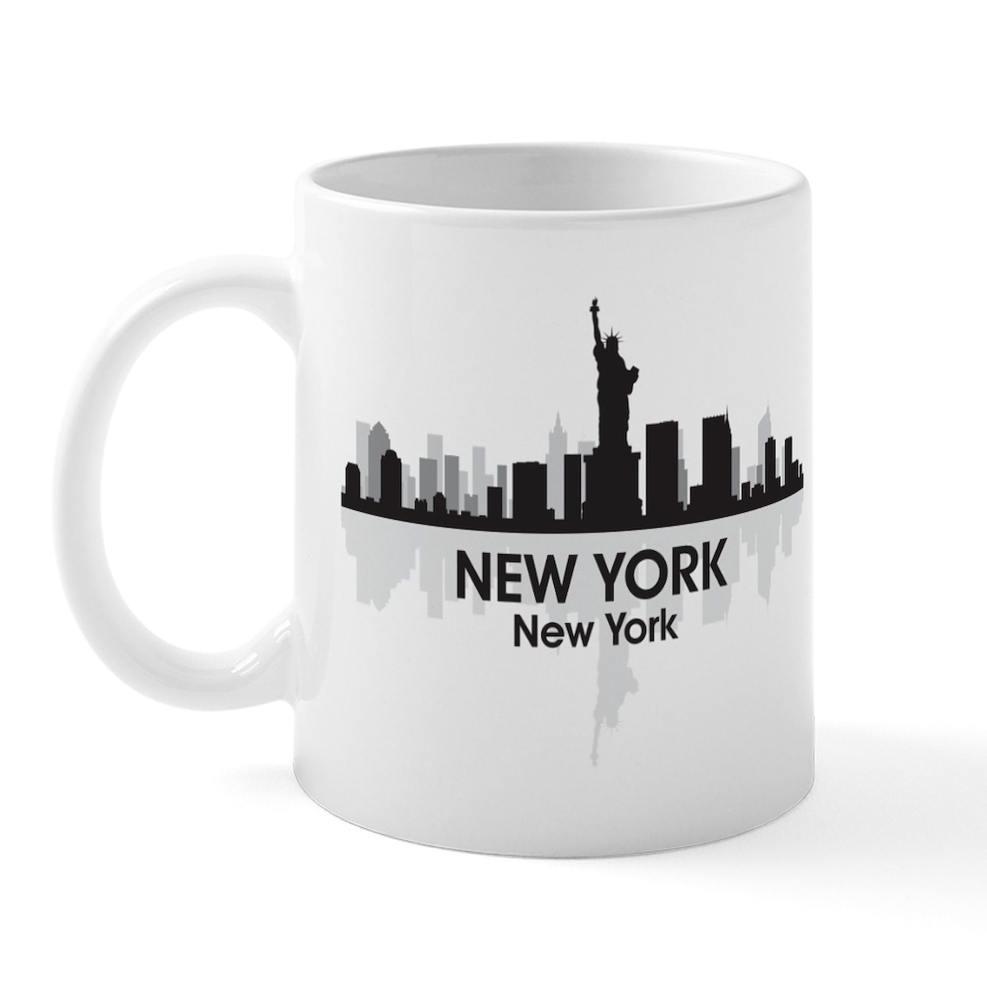 CafePress - New York Skyline Mug - 11 oz Ceramic Mug - Novelty Coffee ...