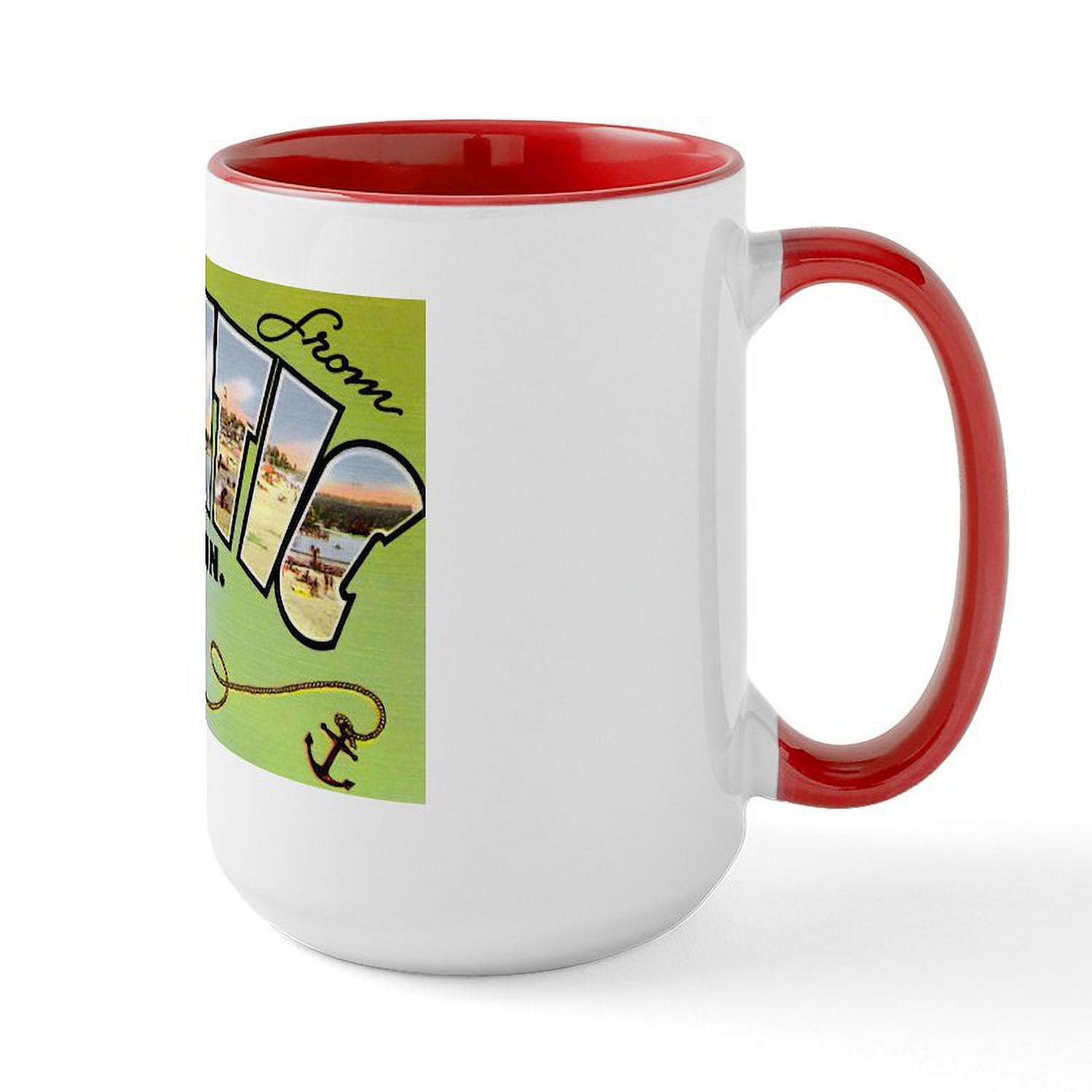 CafePress - Niantic Connecticut Greetings Large Mug - 15 oz Ceramic ...