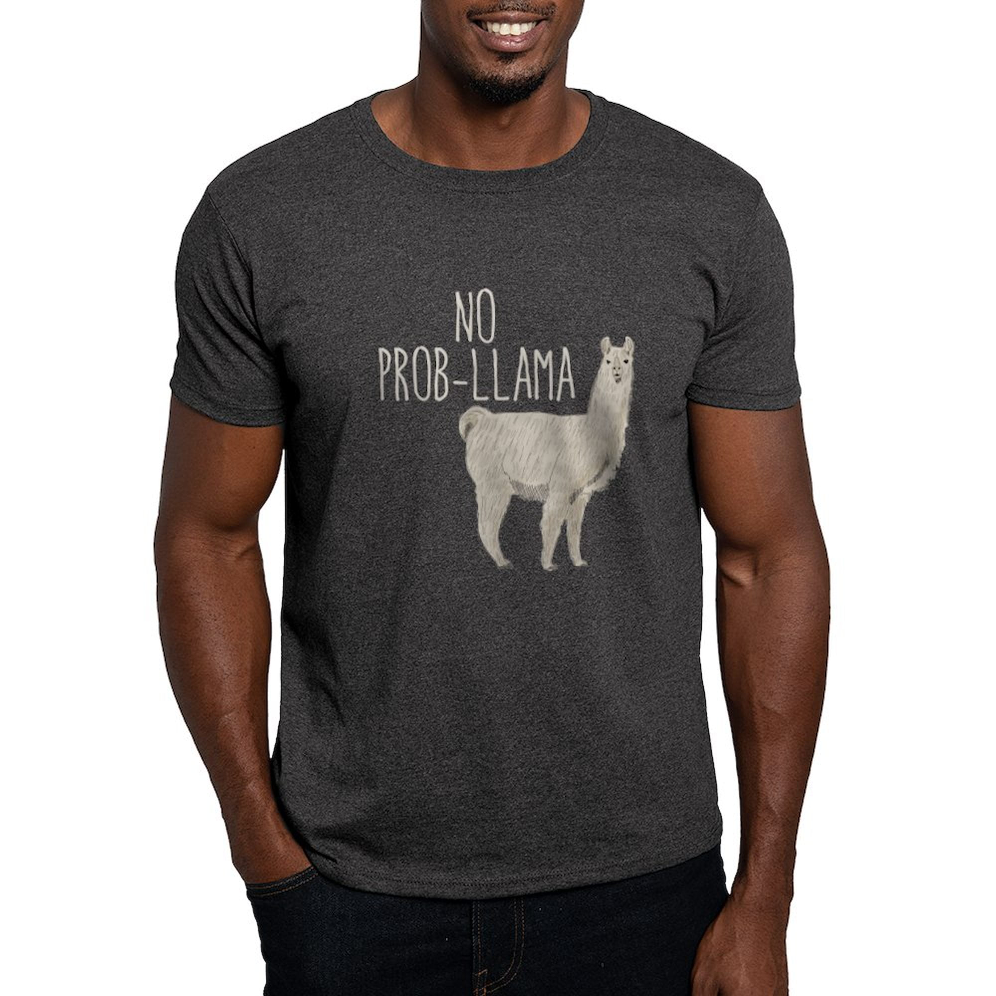 CafePress - No Prob Llama Dark T Shirt - Men's Classic Graphic Cotton T ...