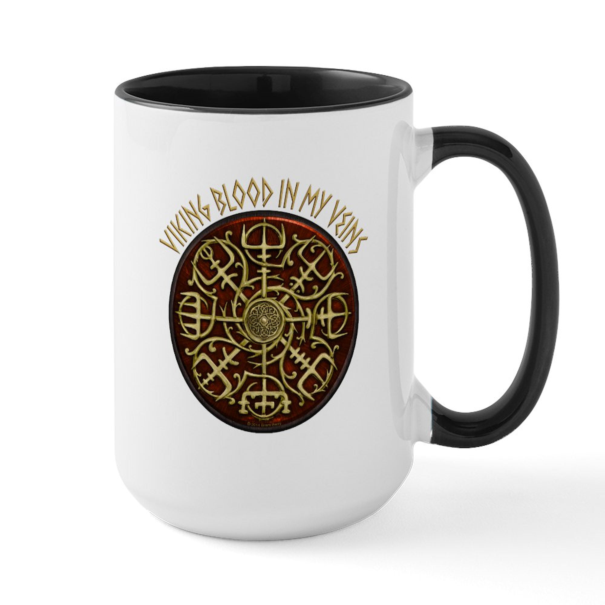 CafePress - Nordic Guidance Viking Blood Mugs - 15 oz Ceramic Large ...
