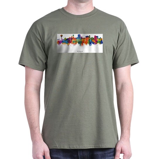 CafePress - Norman Oklahoma Skyline Men's Value T Shirt - Men's Classic ...