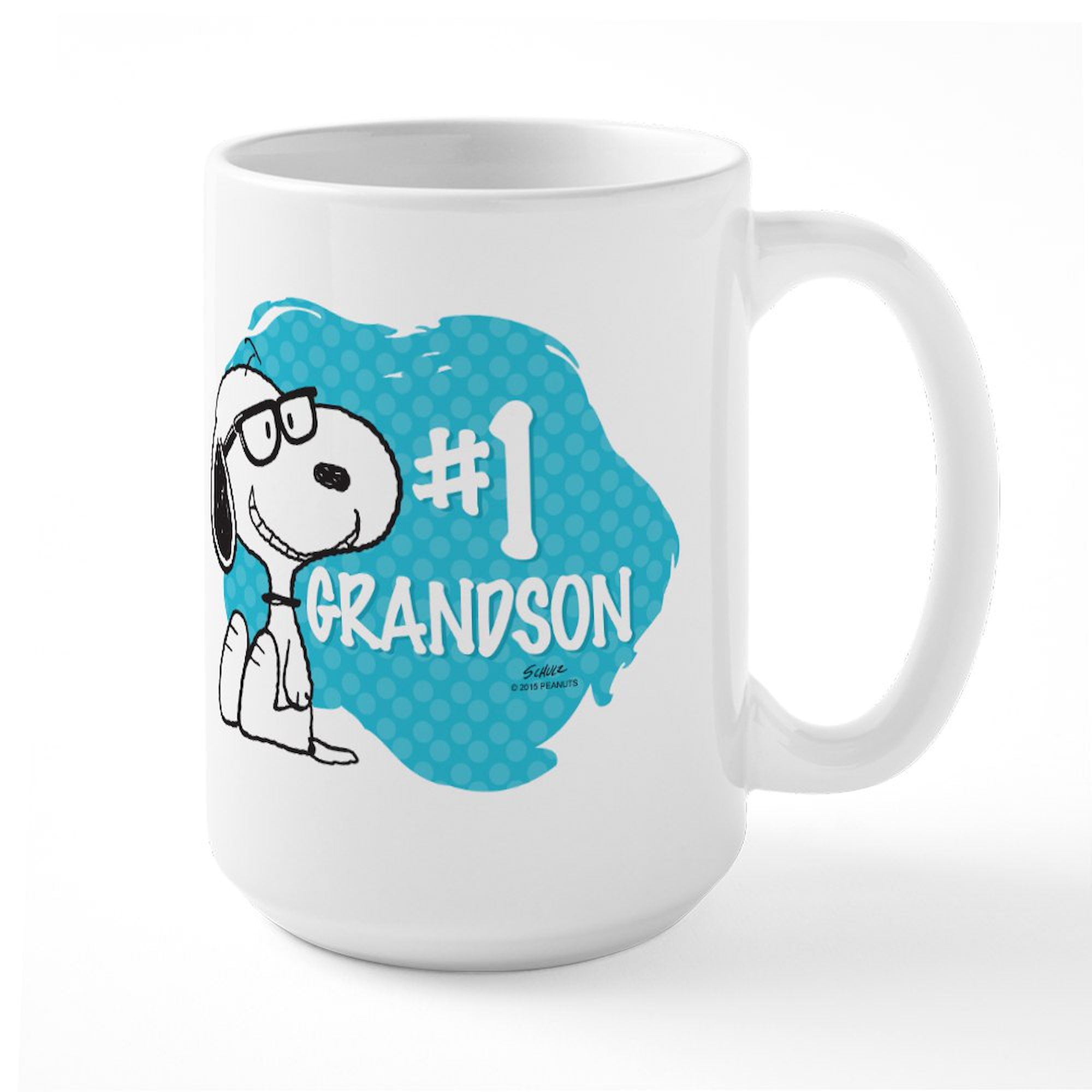 CafePress - Number One Grandson Large Mug - 15 oz Ceramic Large White ...