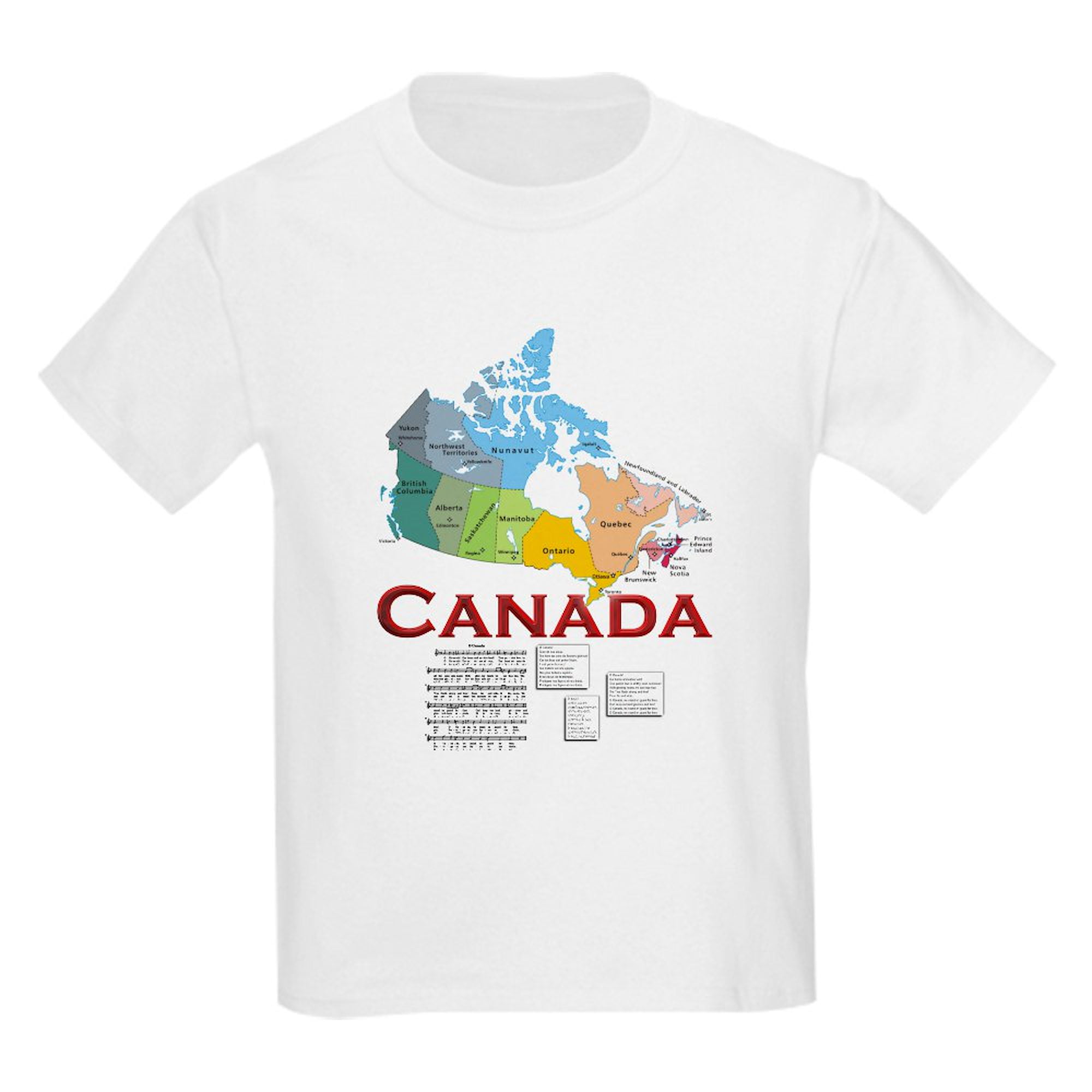 CafePress - O Canada: Kids Light T Shirt - Light Classic Kids Graphic ...