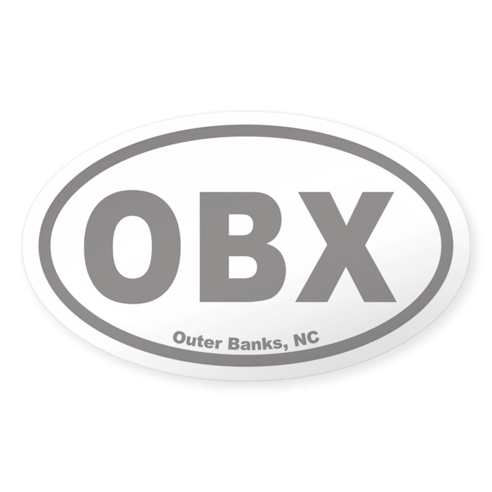 CafePress - OBX Euro Oval Sticker - Sticker (Oval) - Walmart.com