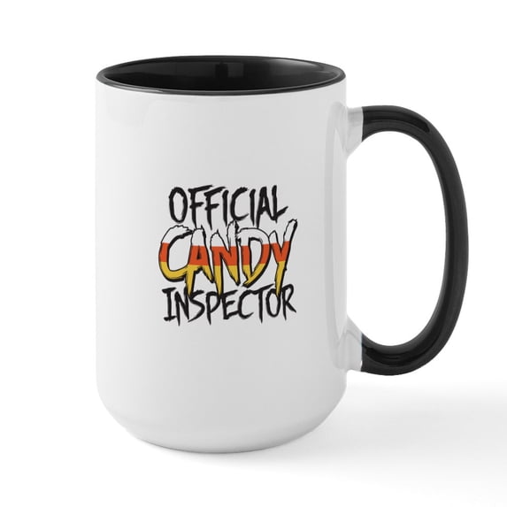 CafePress - Official Candy Inspector Mug - 15 oz Ceramic Large White ...
