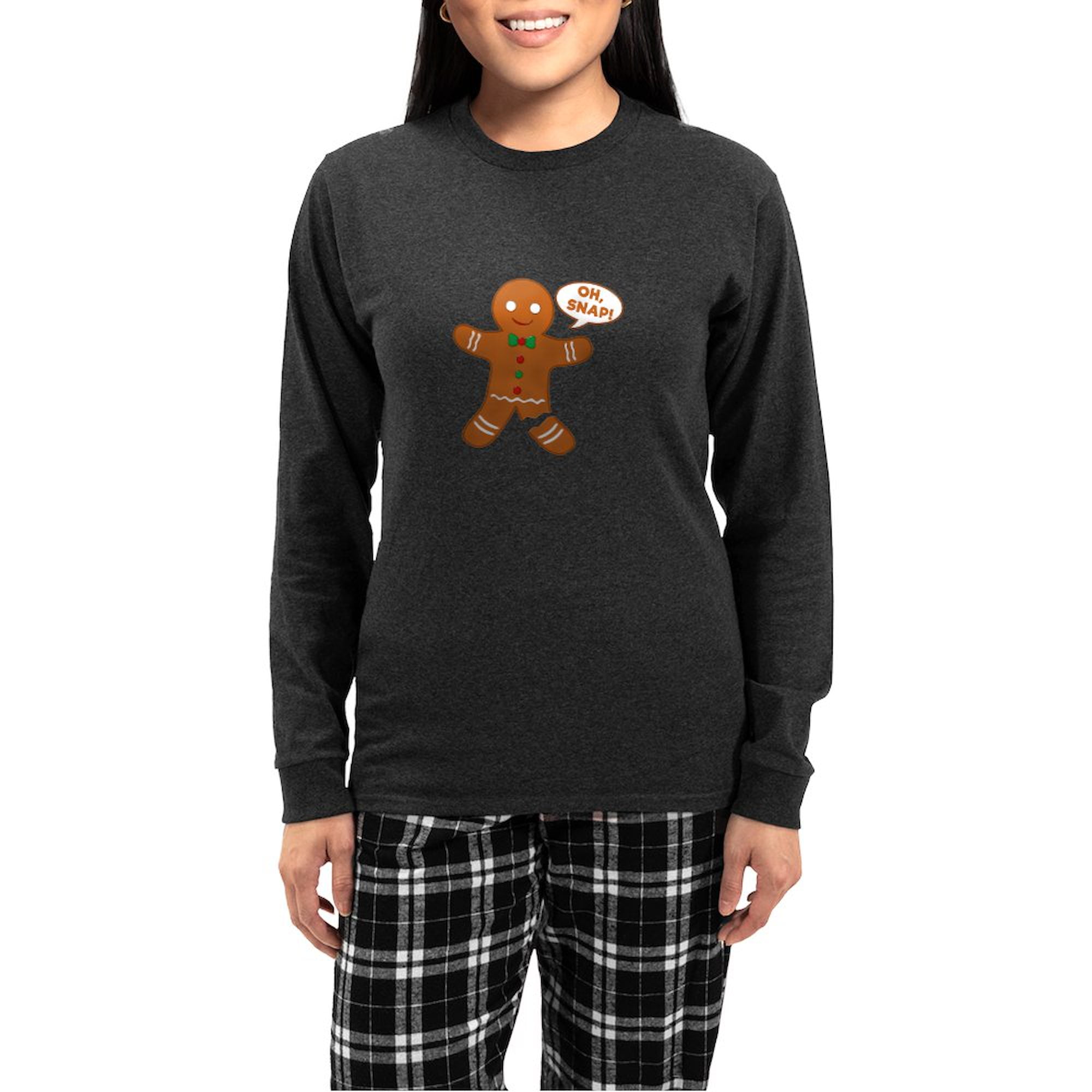 CafePress - Oh Snap Gingerbread Man - Women's Long Sleeve Charcoal Gray ...