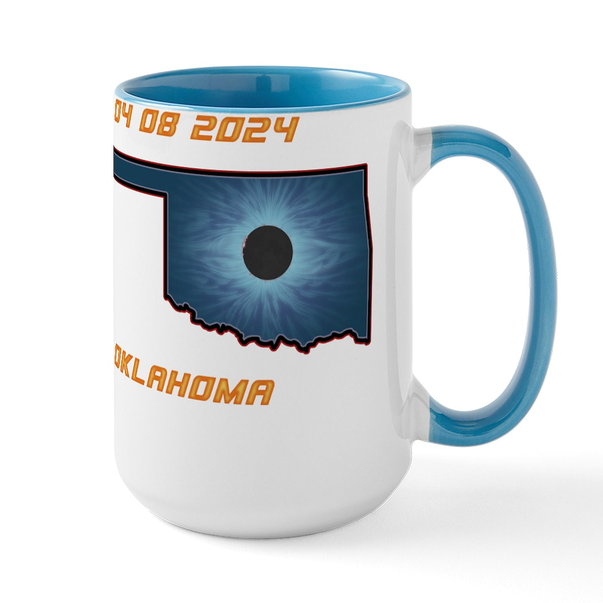 CafePress - Oklahoma 2024 Total Solar Eclipse Mugs - 15 oz Ceramic ...