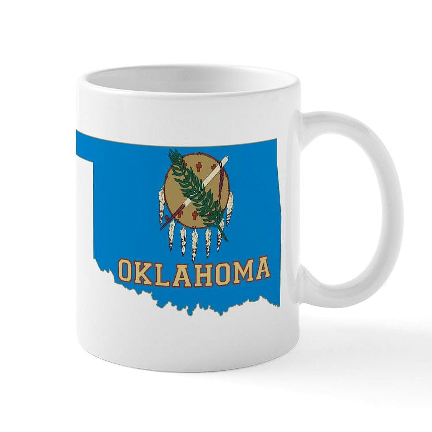CafePress - Oklahoma Flag Mug - 11 oz Ceramic Mug - Novelty Coffee Tea ...