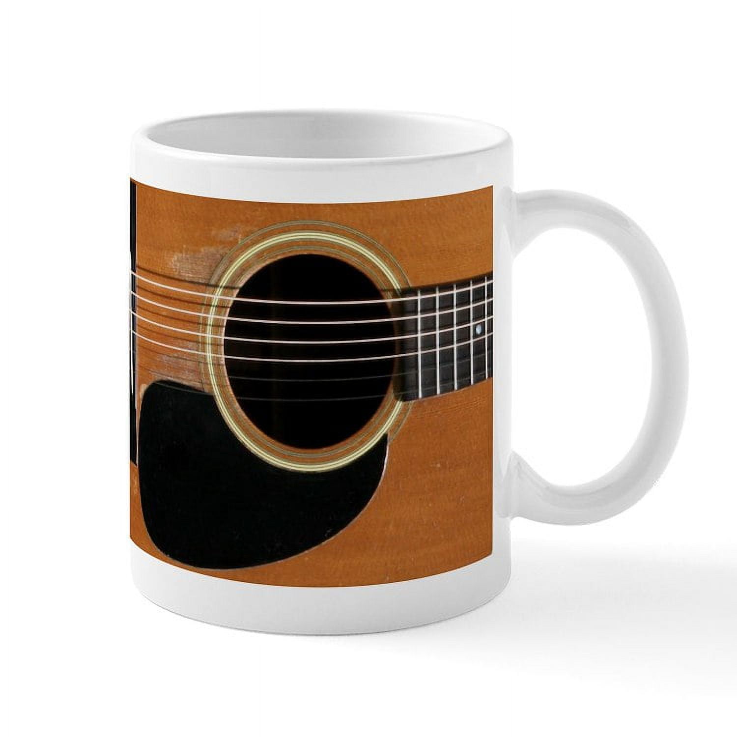 CafePress - Old, Acoustic Guitar Mug - 11 oz Ceramic Mug - Novelty ...