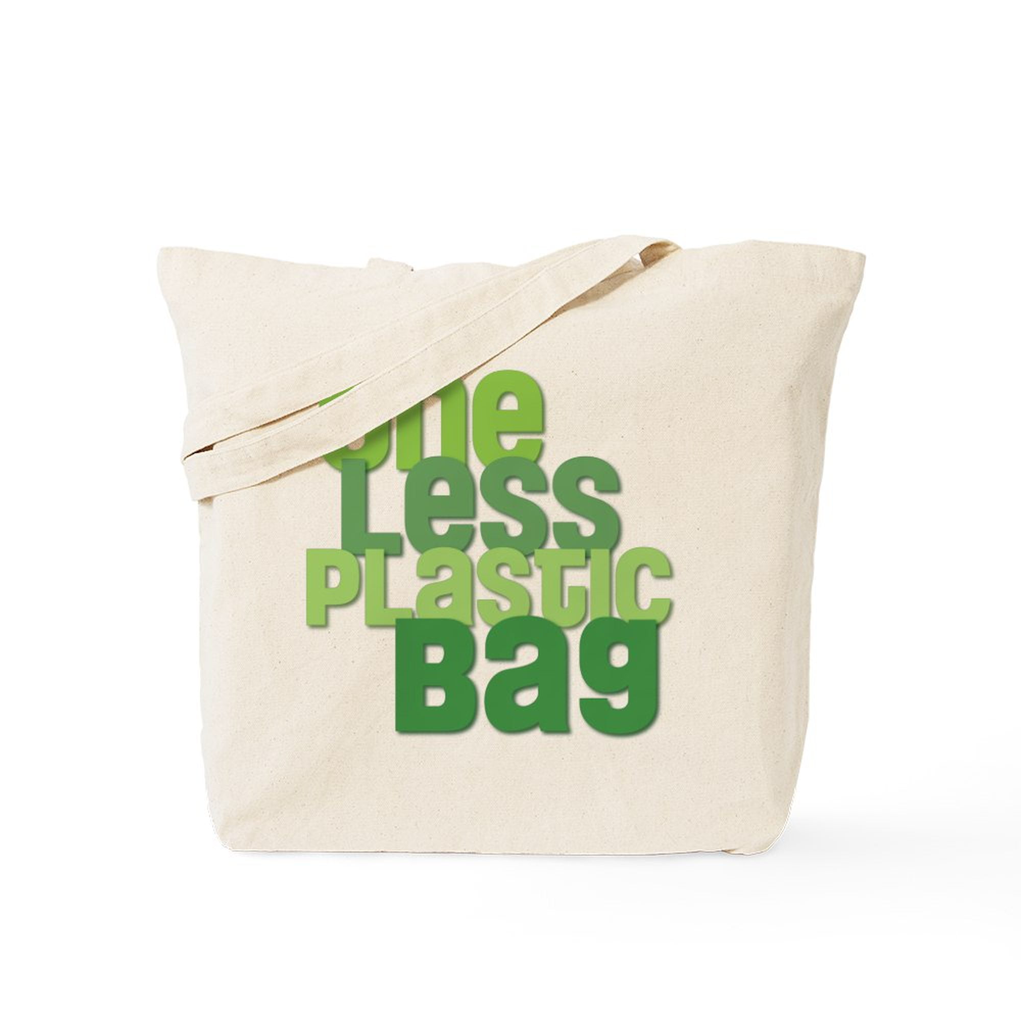 CafePress - One Less Plastic Bag Tote Bag - Unisex Canvas Tote Bag ...