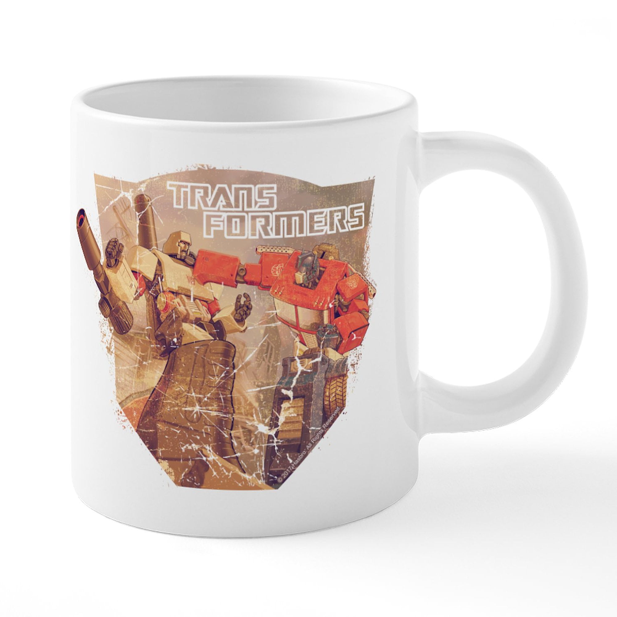 CafePress - Optimus Prime And Megatron Symbol Mugs - 20 Oz White ...