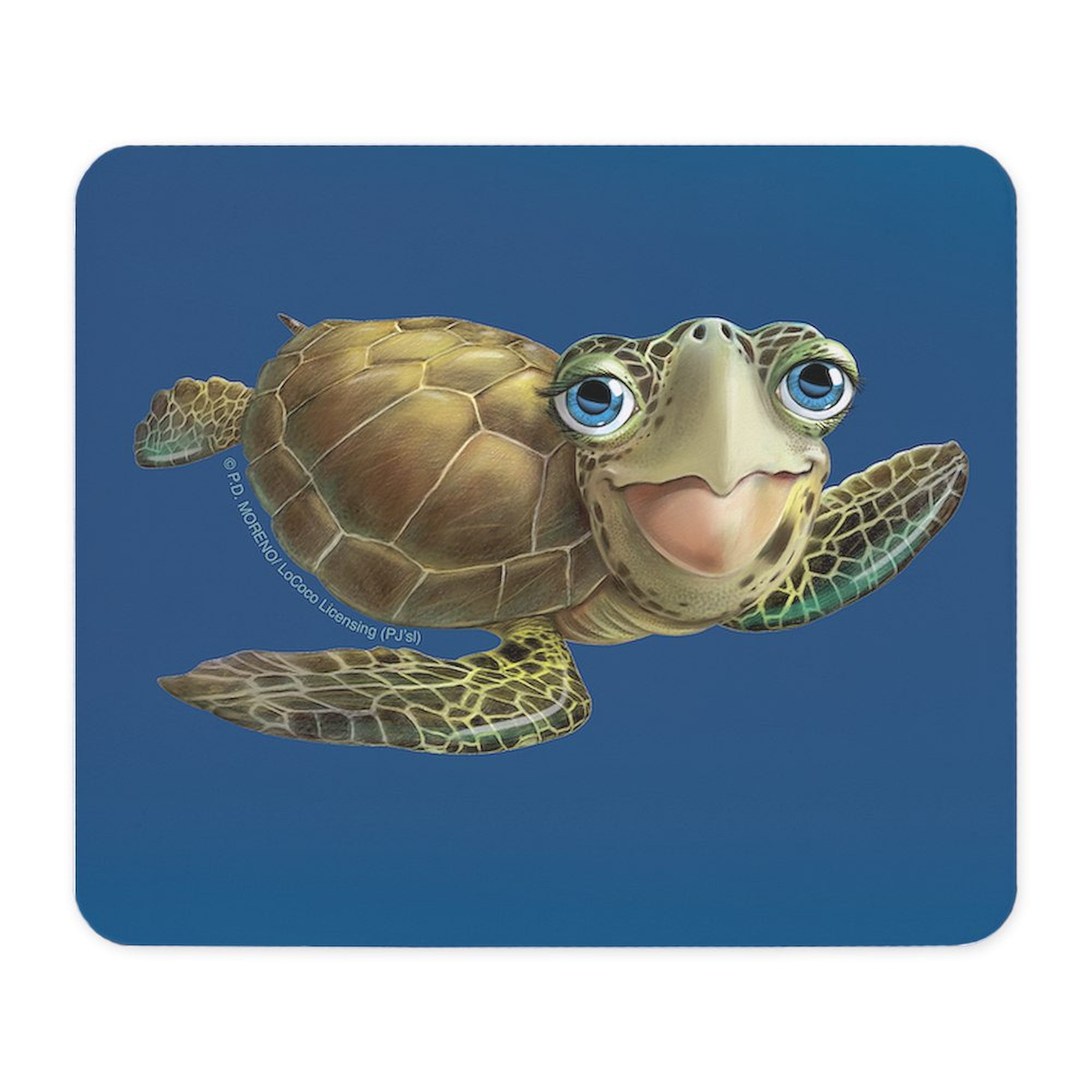 CafePress - PD Moreno's Sea Turtle - Non-slip Rubber Mousepad, Gaming Mouse Pad - Walmart ...