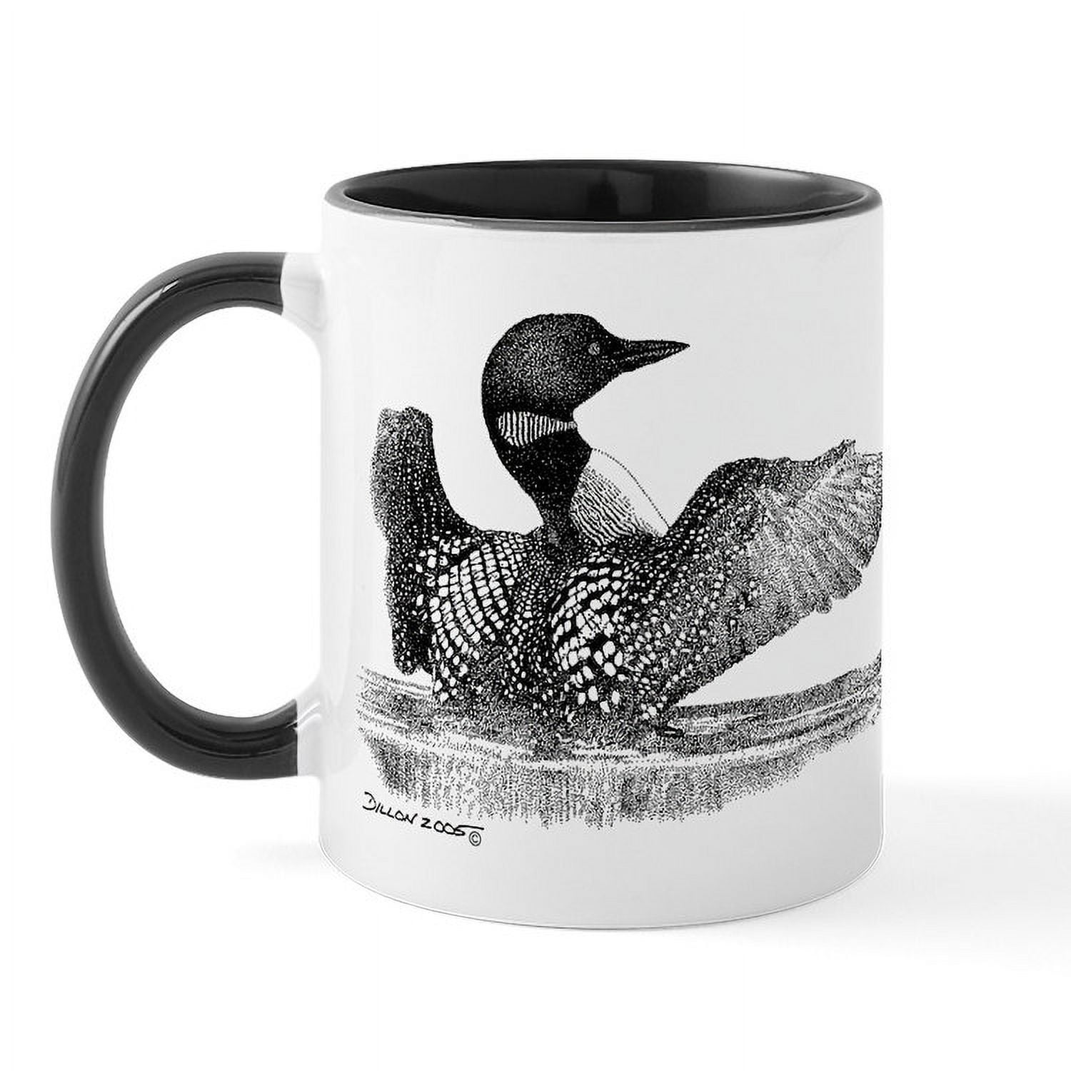 CafePress - Painted Loon Mug - 11 oz Ceramic Mug - Novelty Coffee Tea ...