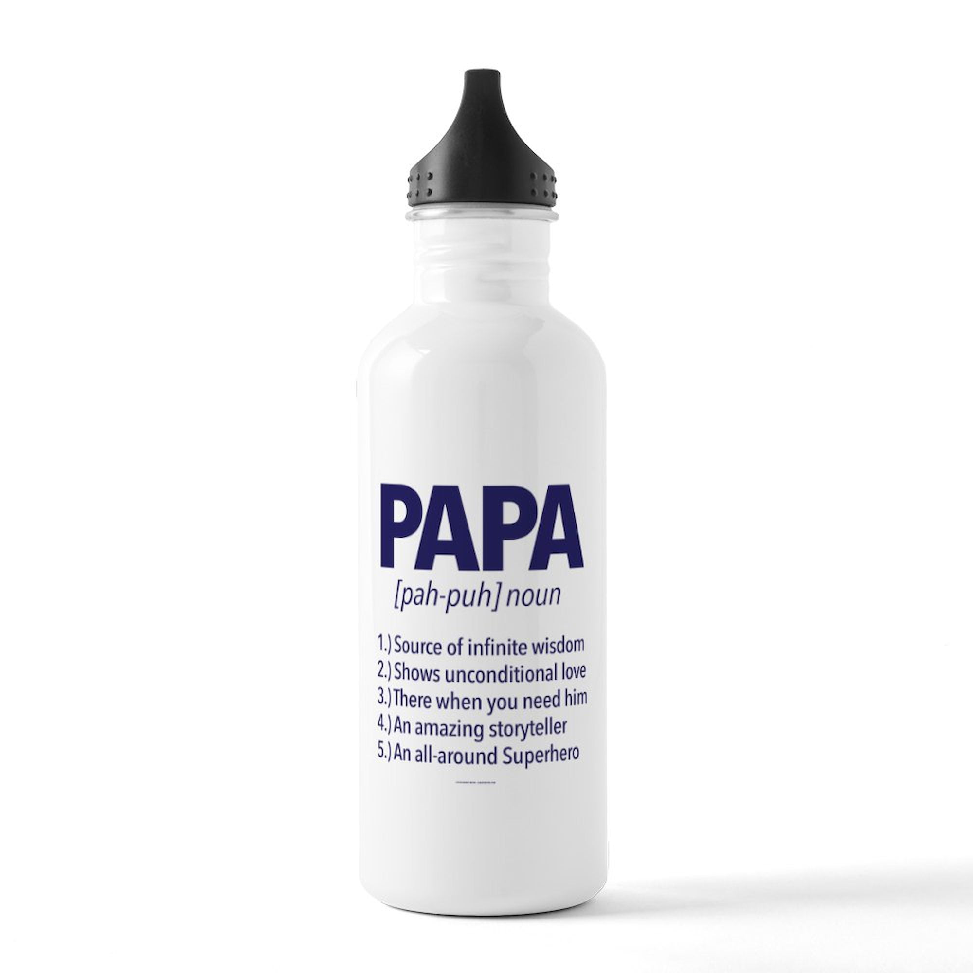 CafePress - Papa Noun Defini Stainless Steel Water Bottle 1 - Stainless ...
