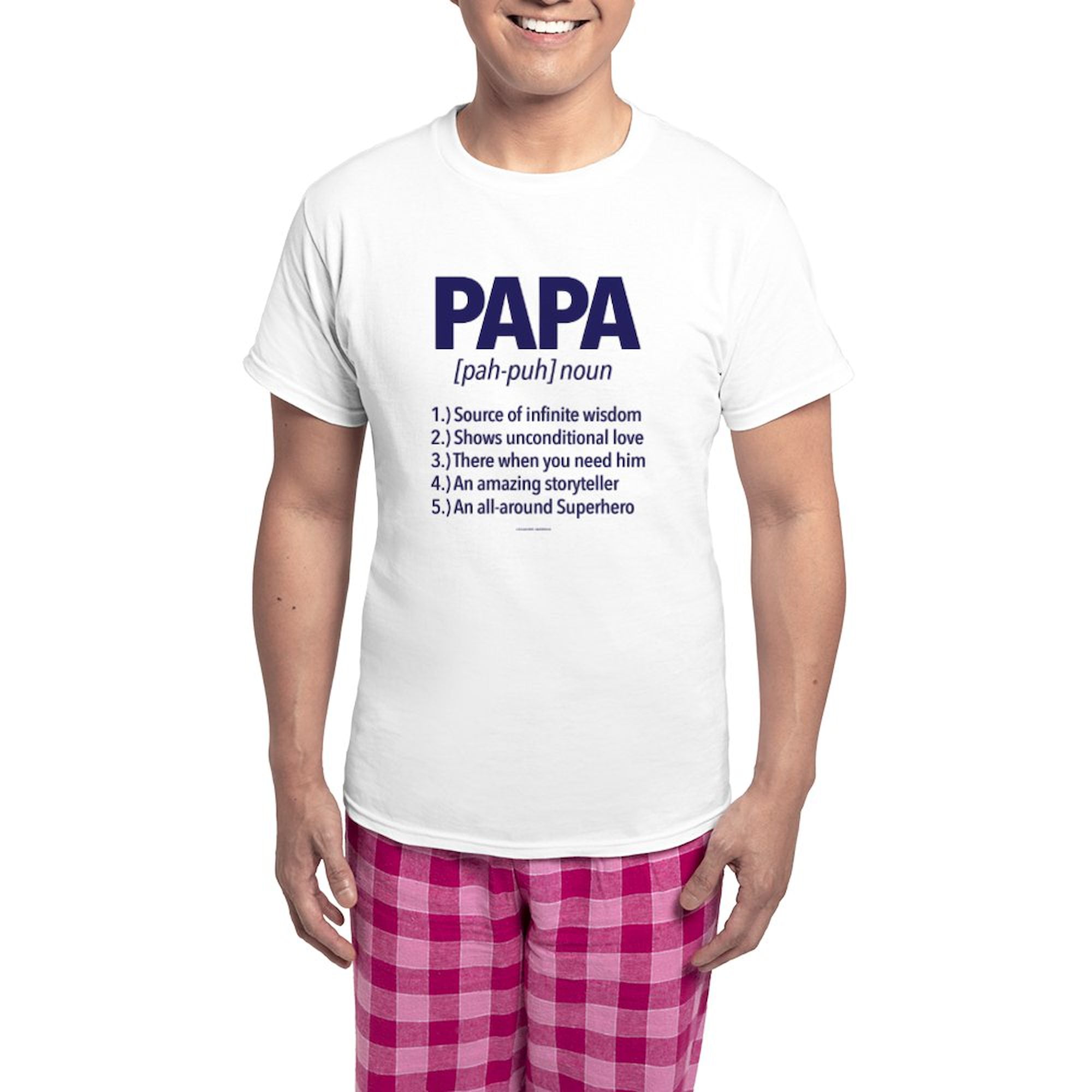 CafePress - Papa Noun Definition Men's Light Pajamas - Men's Light ...