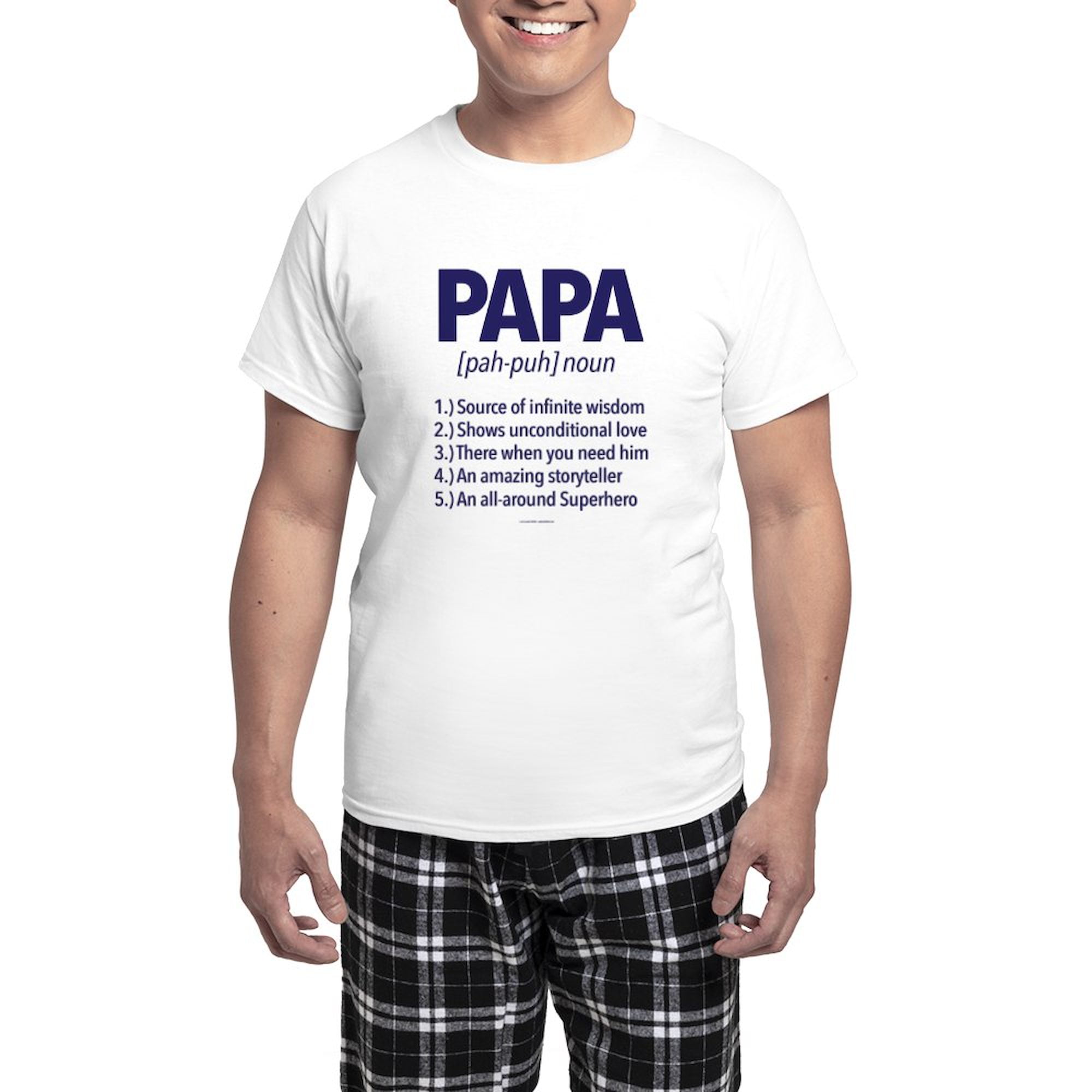 CafePress - Papa Noun Definition Men's Light Pajamas - Men's Light ...