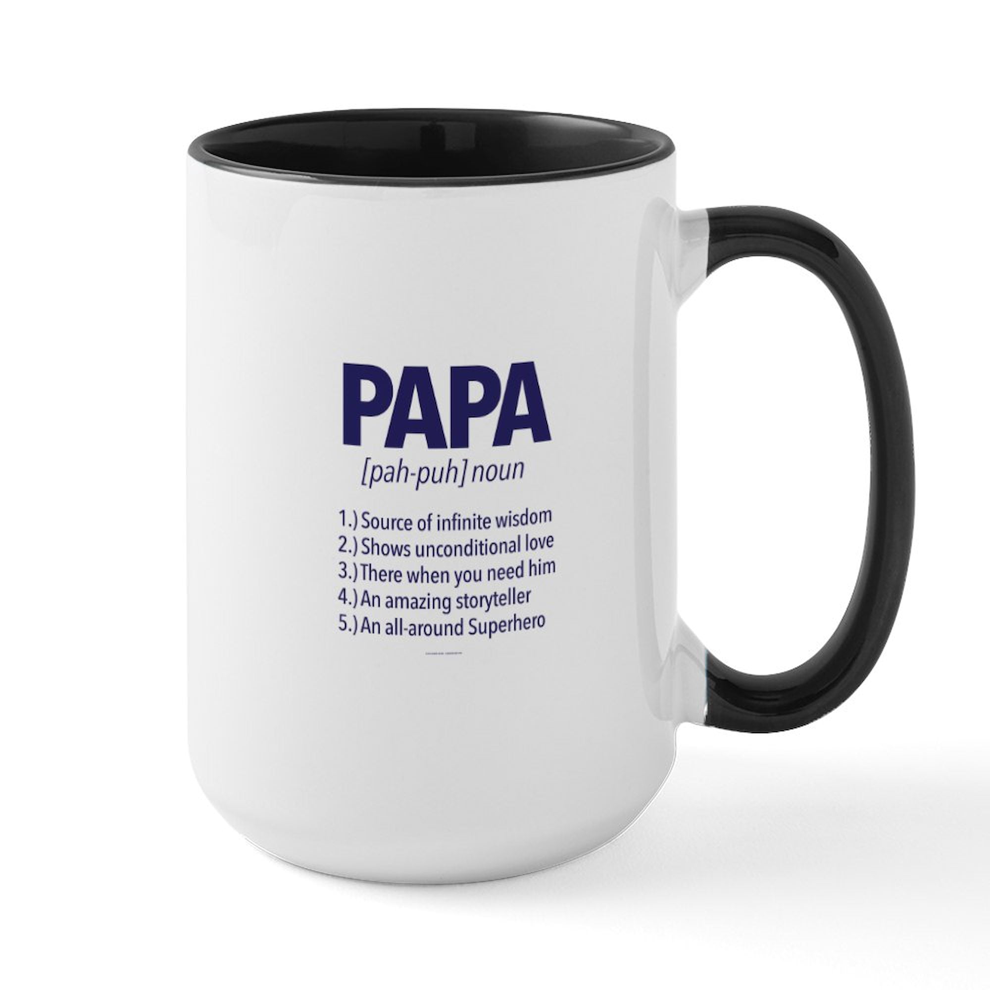 CafePress - Papa Noun Definition Mugs - 15 oz Ceramic Large White ...