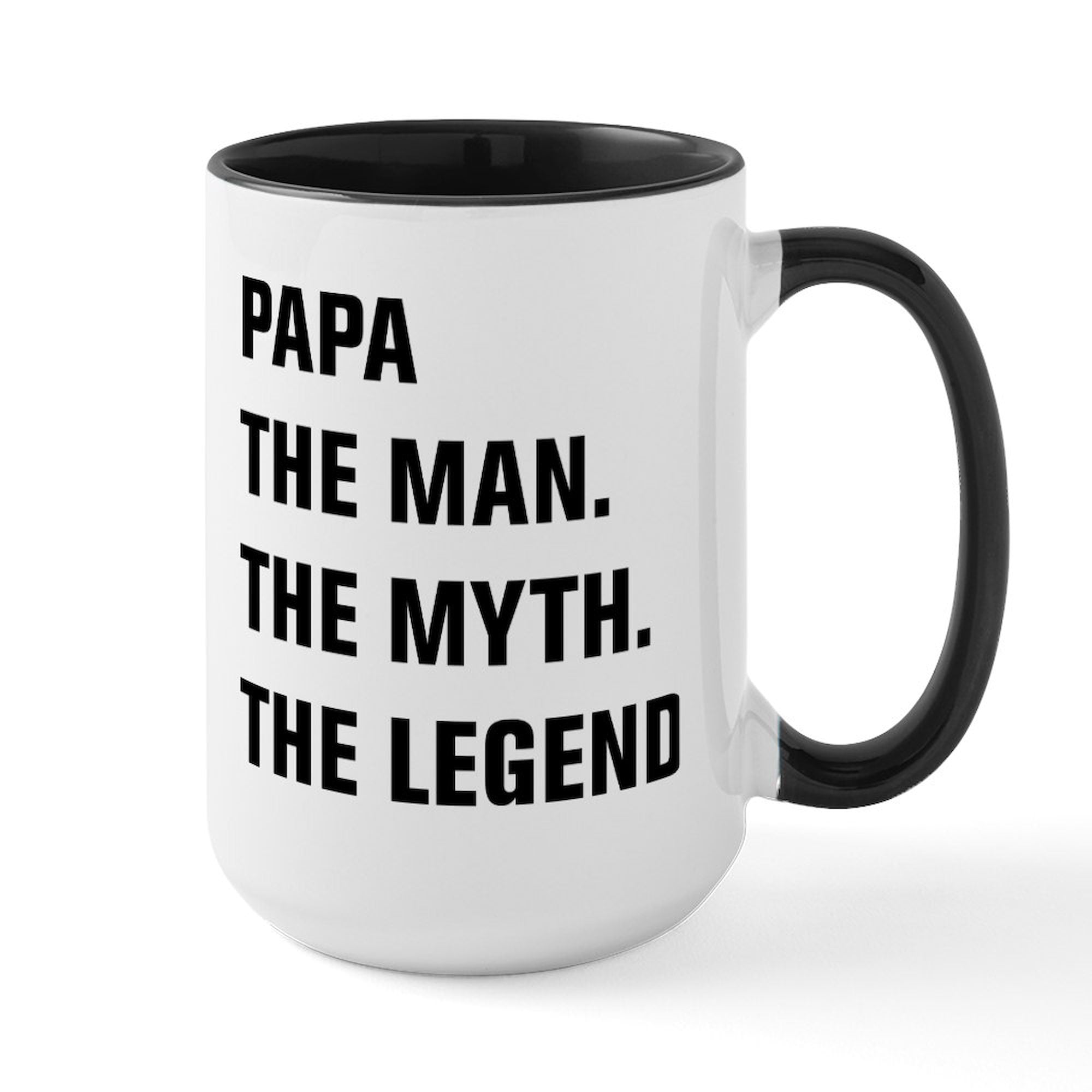 CafePress - Papa The Man. The Myth. The Legend Mugs - 15 oz Ceramic ...