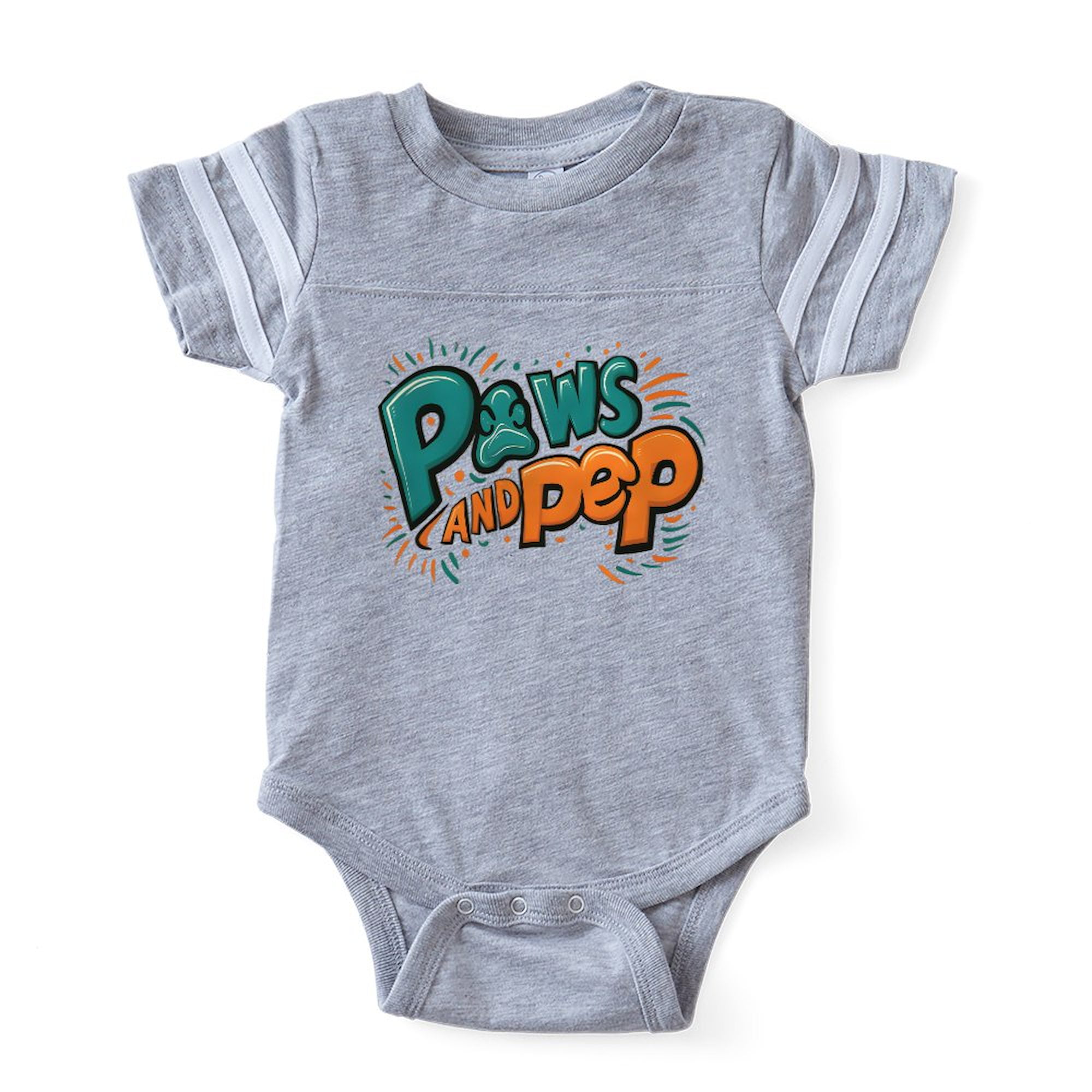 CafePress - Paws Ans Pep - Cute Infant Baby Football Bodysuit - Walmart.com