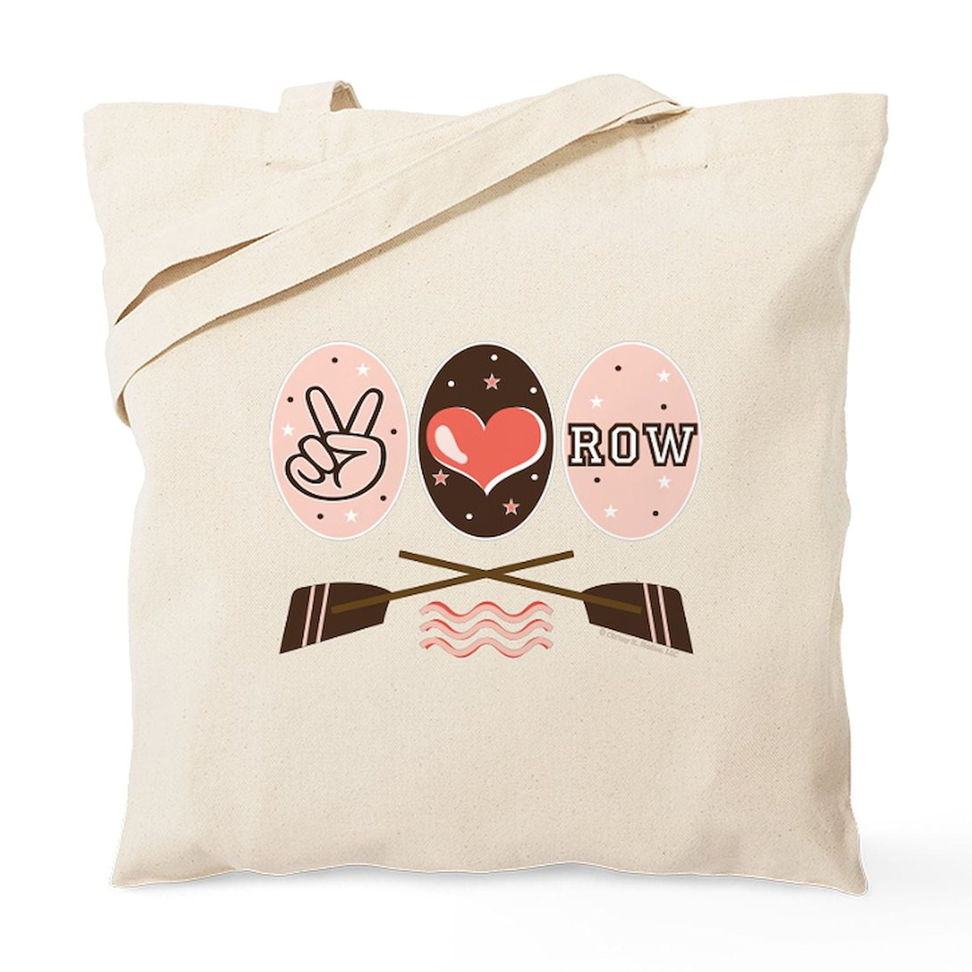 CafePress - Peace Love Row Crew Tote Bag - Unisex Canvas Tote Bag ...