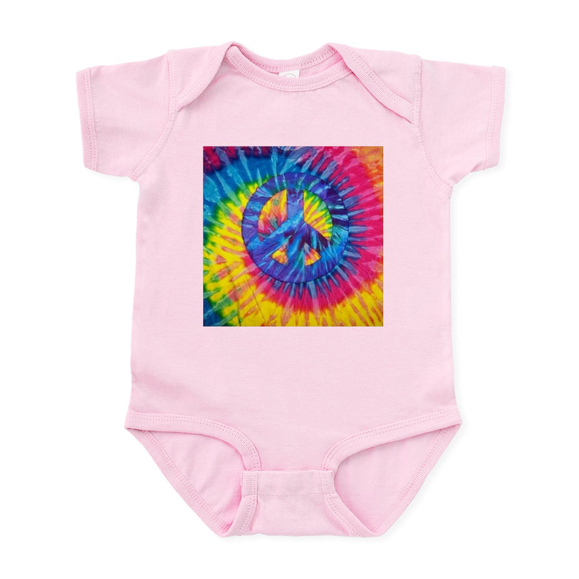 CafePress - Peace Sign Hippie Hippy Psychedelic Tie Body Suit - Baby ...