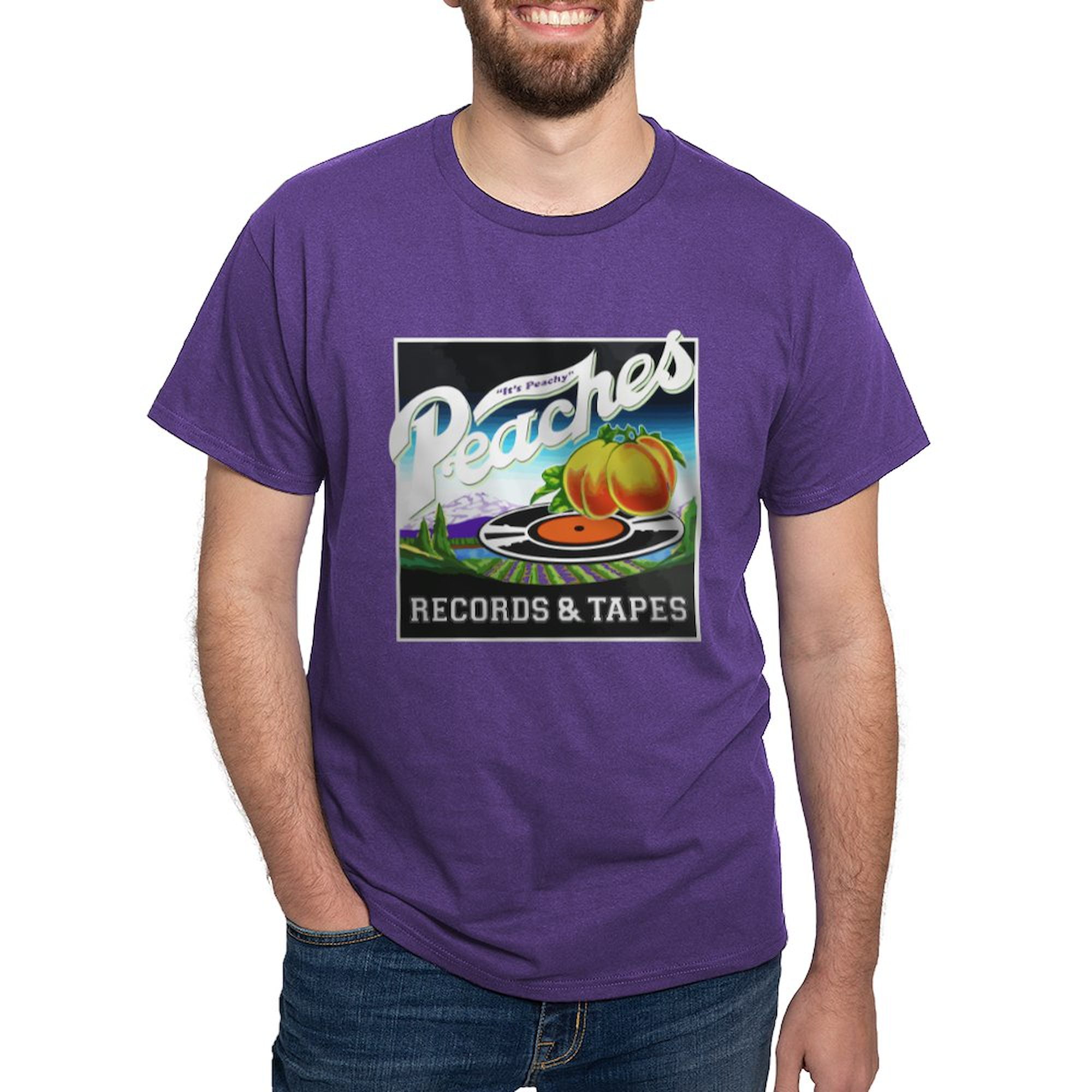 CafePress - Peaches Records And Tapes Logo T Shirt - Men's Classic ...