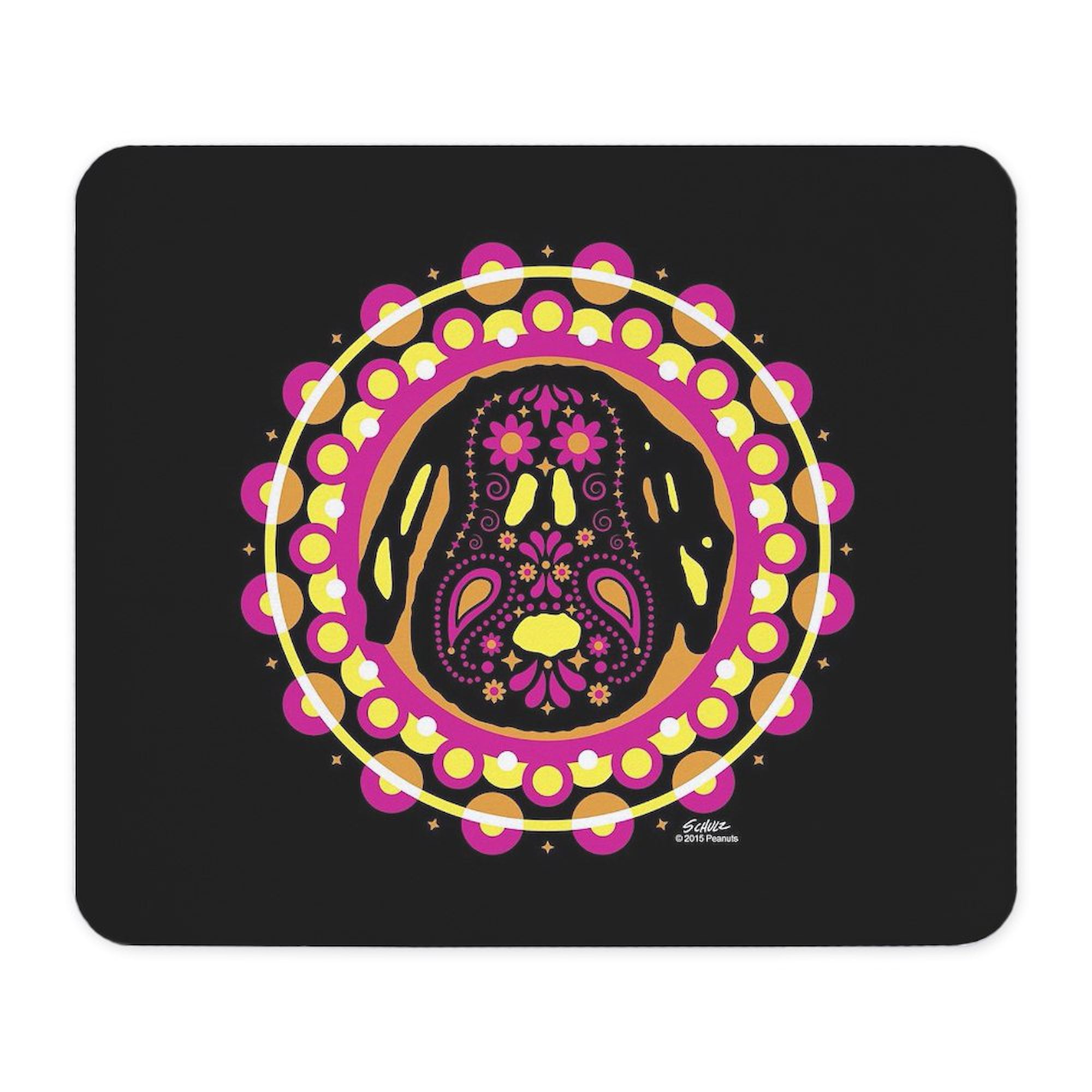CafePress - Peanuts Snoopy Circle Mousepad - Non-slip Rubber Mousepad ...