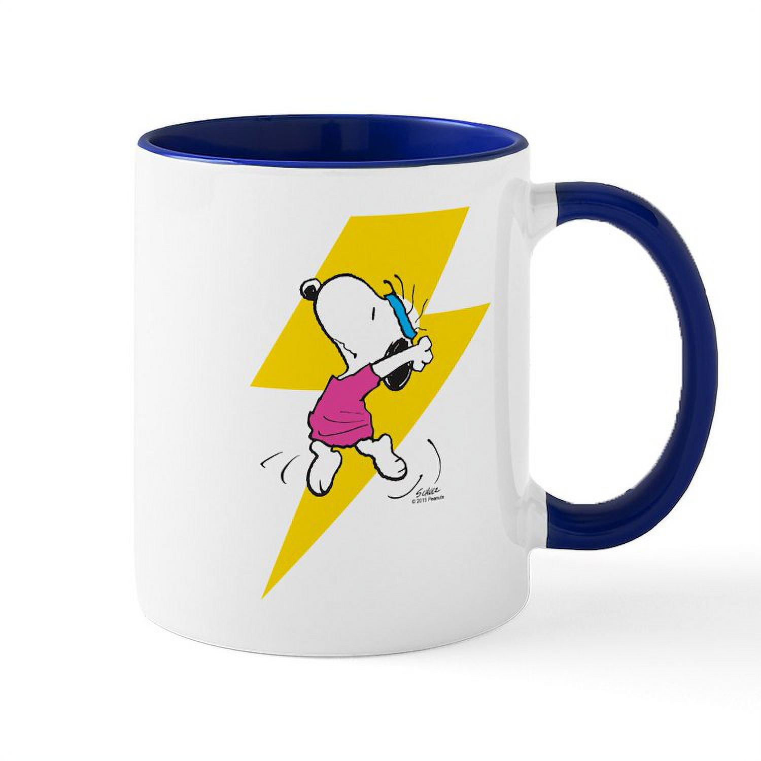 CafePress - Peanuts Snoopy Dance Lightning Mug - 11 oz Ceramic Mug ...
