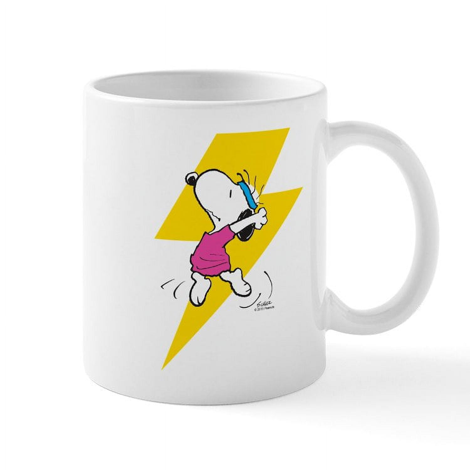 CafePress - Peanuts Snoopy Dance Lightning Mug - 11 oz Ceramic Mug ...