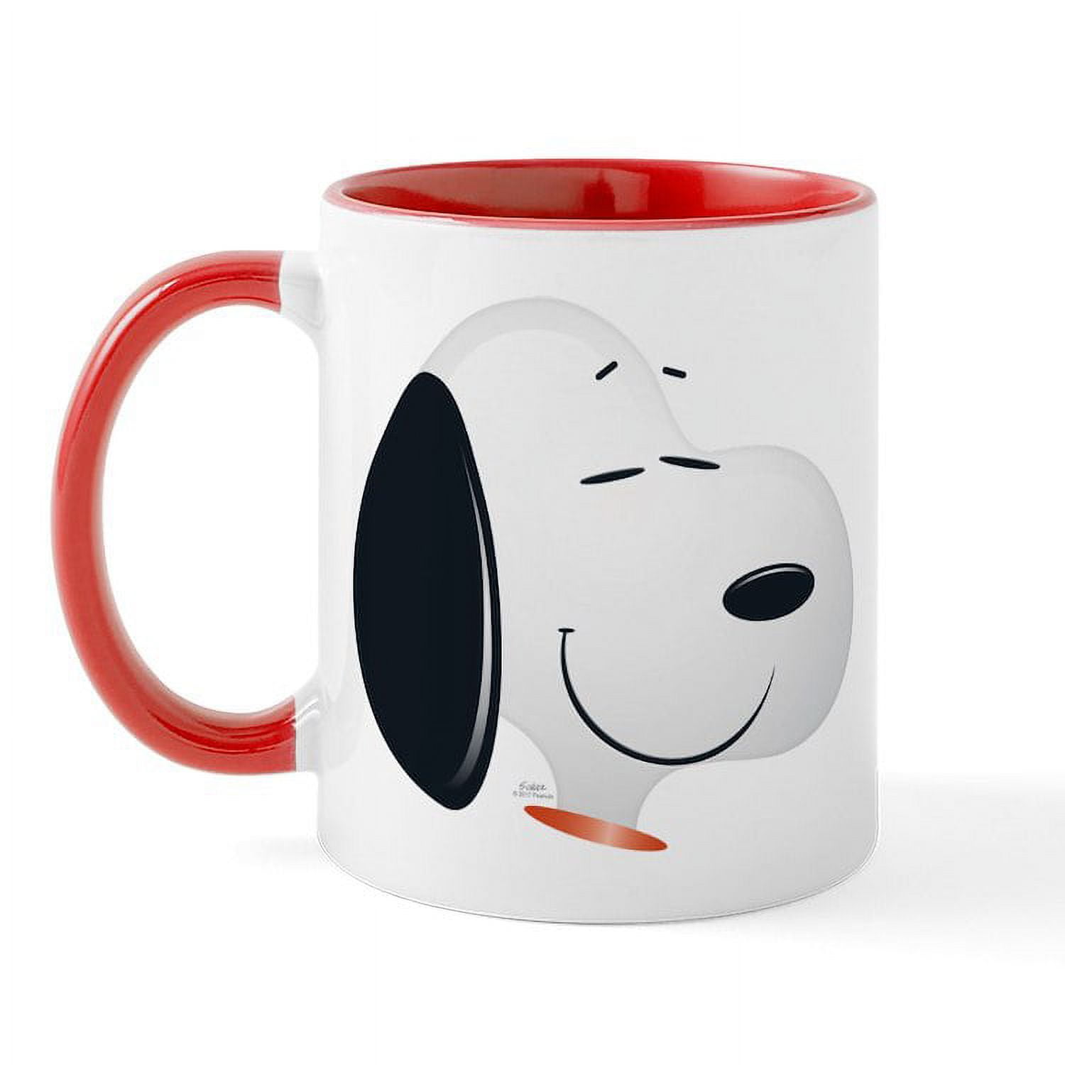 CafePress - Peanuts Snoopy Emoji 15 Oz Ceramic Large Mug - 11 oz ...