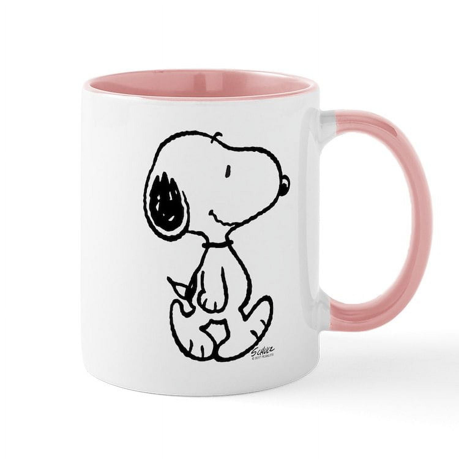 CafePress - Peanuts Snoopy Mugs - 11 oz Ceramic Mug - Novelty Coffee ...