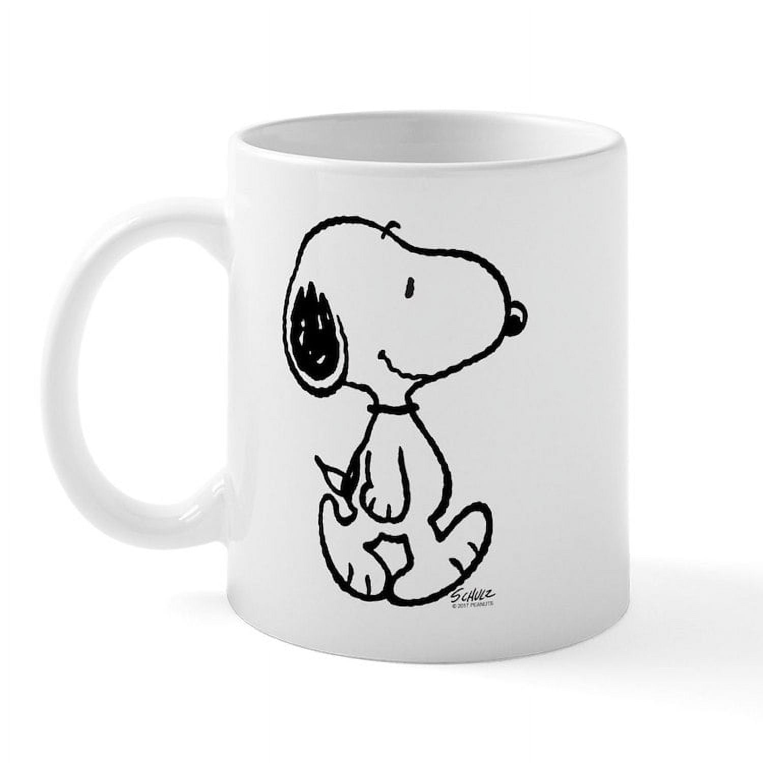 CafePress - Peanuts Snoopy Mugs - 11 oz Ceramic Mug - Novelty Coffee ...
