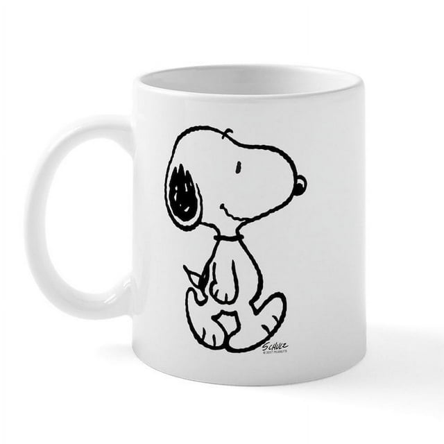 CafePress - Peanuts Snoopy Mugs - 11 oz Ceramic Mug - Novelty Coffee ...