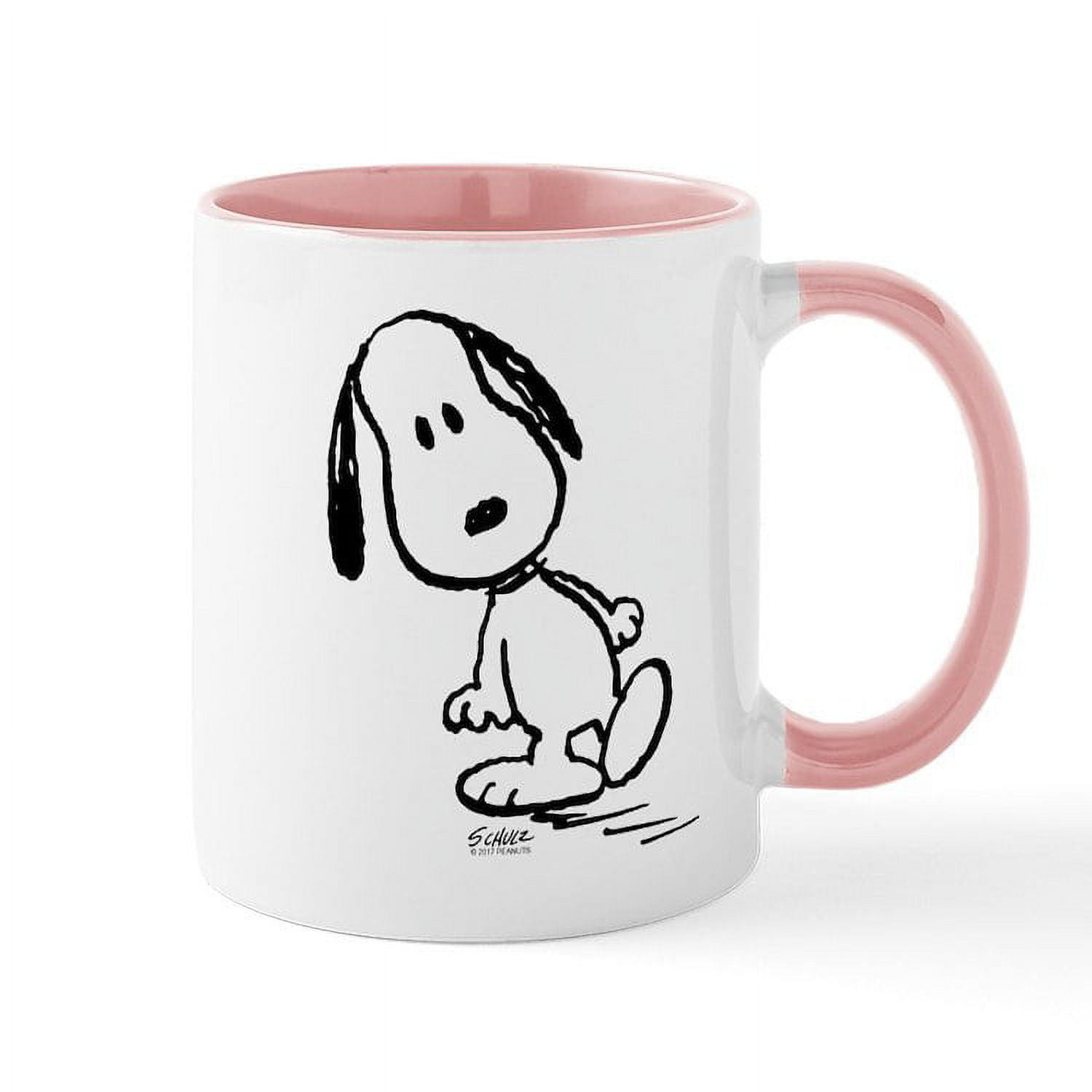 CafePress - Peanuts Snoopy Mugs - 11 oz Ceramic Mug - Novelty Coffee ...
