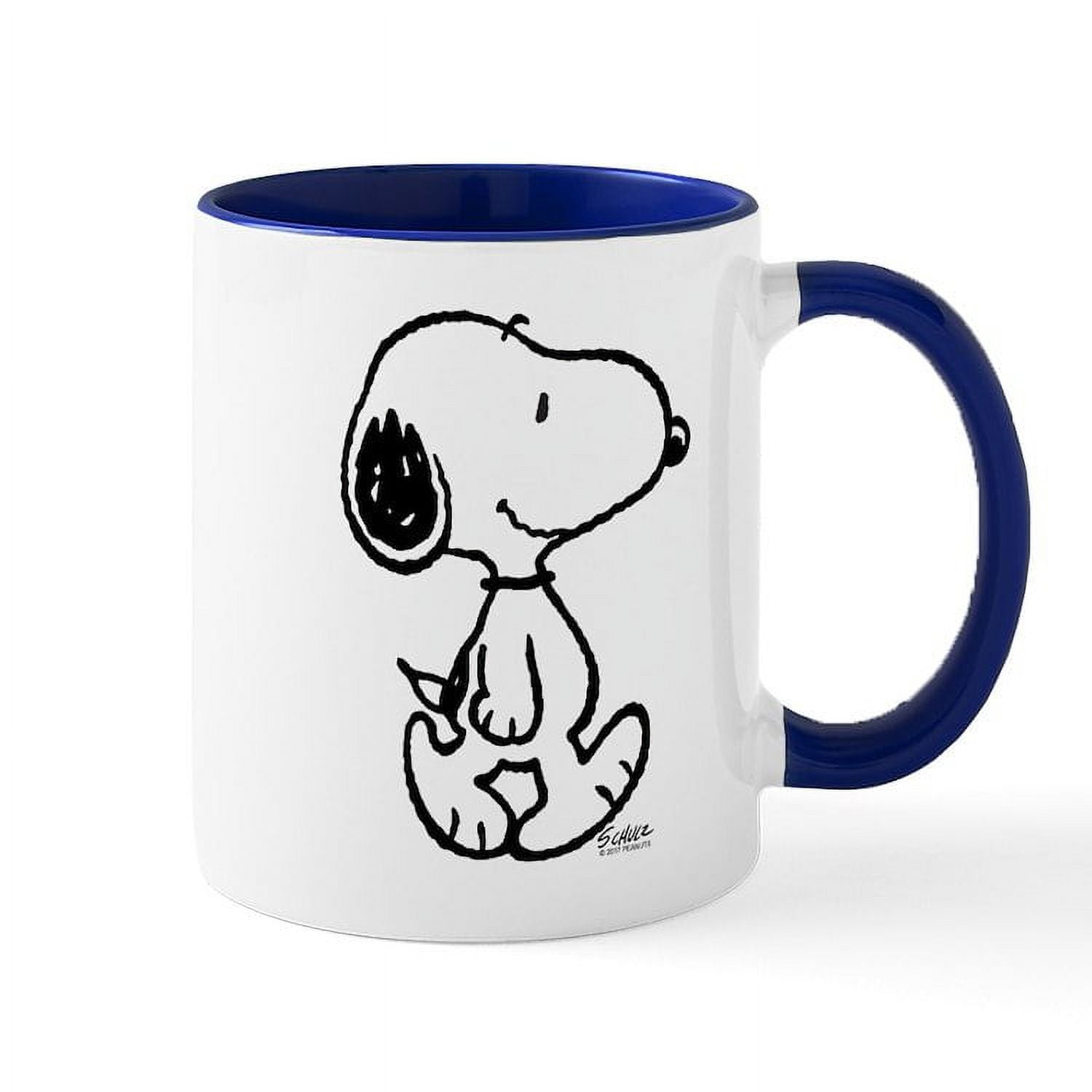 CafePress - Peanuts Snoopy Mugs - 11 oz Ceramic Mug - Novelty Coffee ...