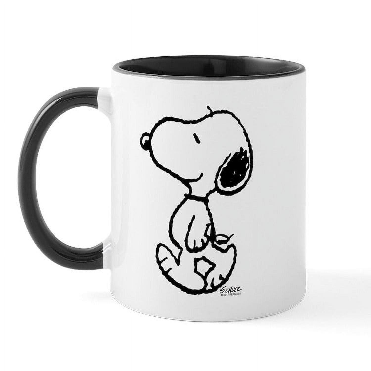 CafePress - Peanuts Snoopy Mugs - 11 oz Ceramic Mug - Novelty Coffee ...