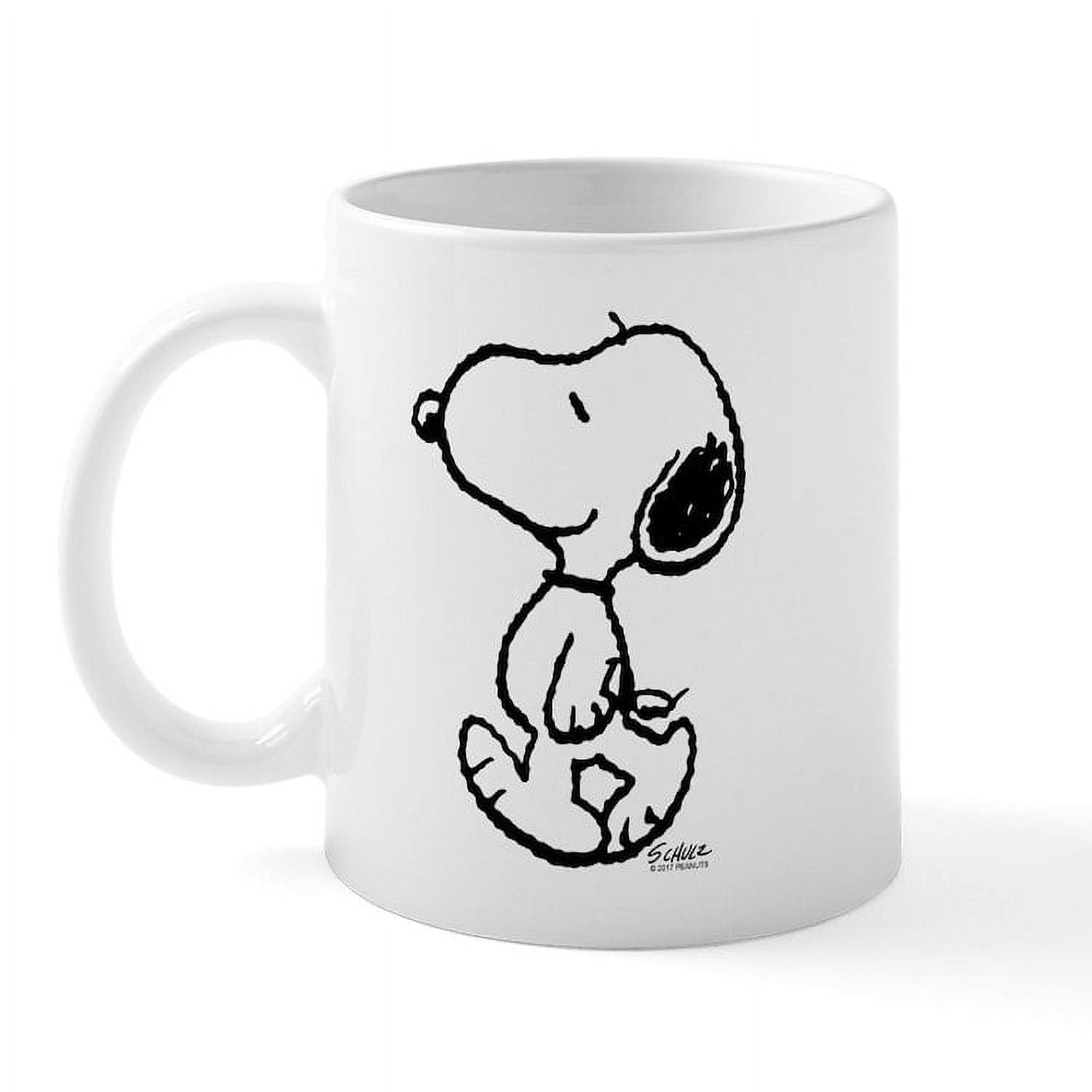 CafePress - Peanuts Snoopy Mugs - 11 oz Ceramic Mug - Novelty Coffee ...