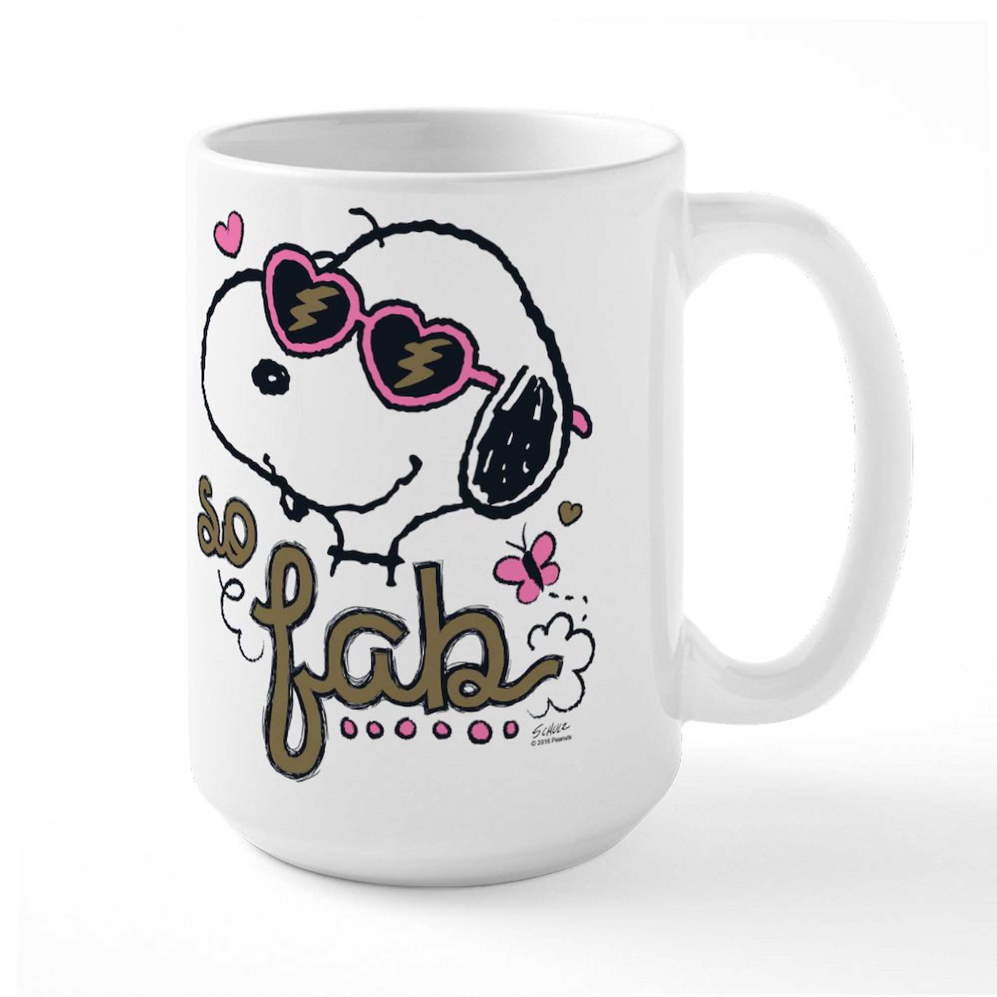 CafePress - Peanuts So Fab Mugs - 15 oz Ceramic Large White Novelty Mug ...