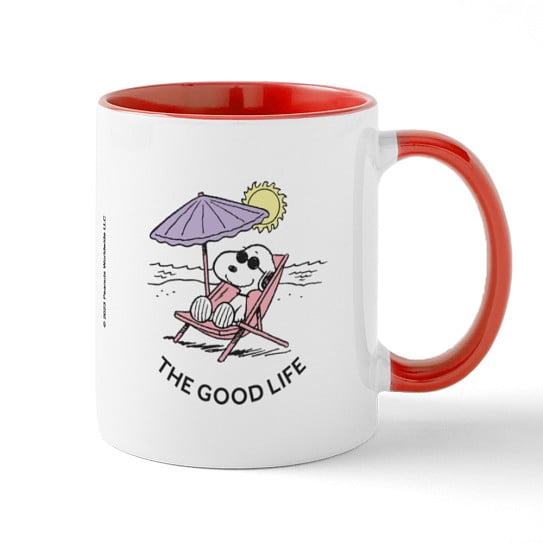 CafePress - Peanuts The Good Life Mugs - 11 oz Ceramic Mug - Novelty ...
