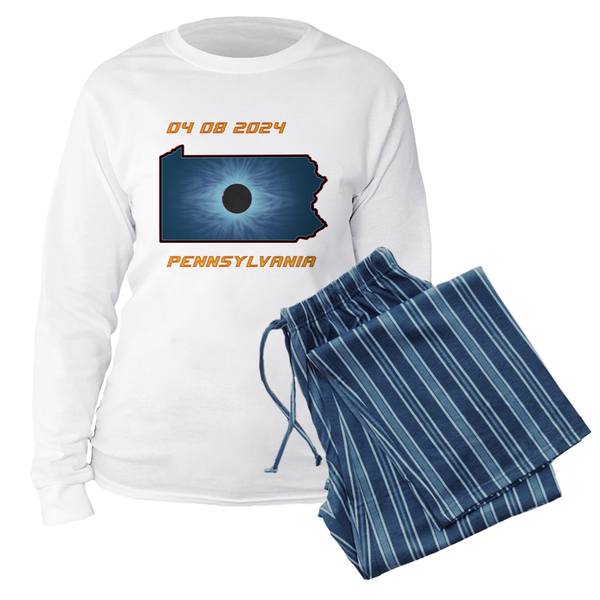 CafePress - Pennsylvania 2024 Total Solar Eclipse - Women's Long Sleeve ...