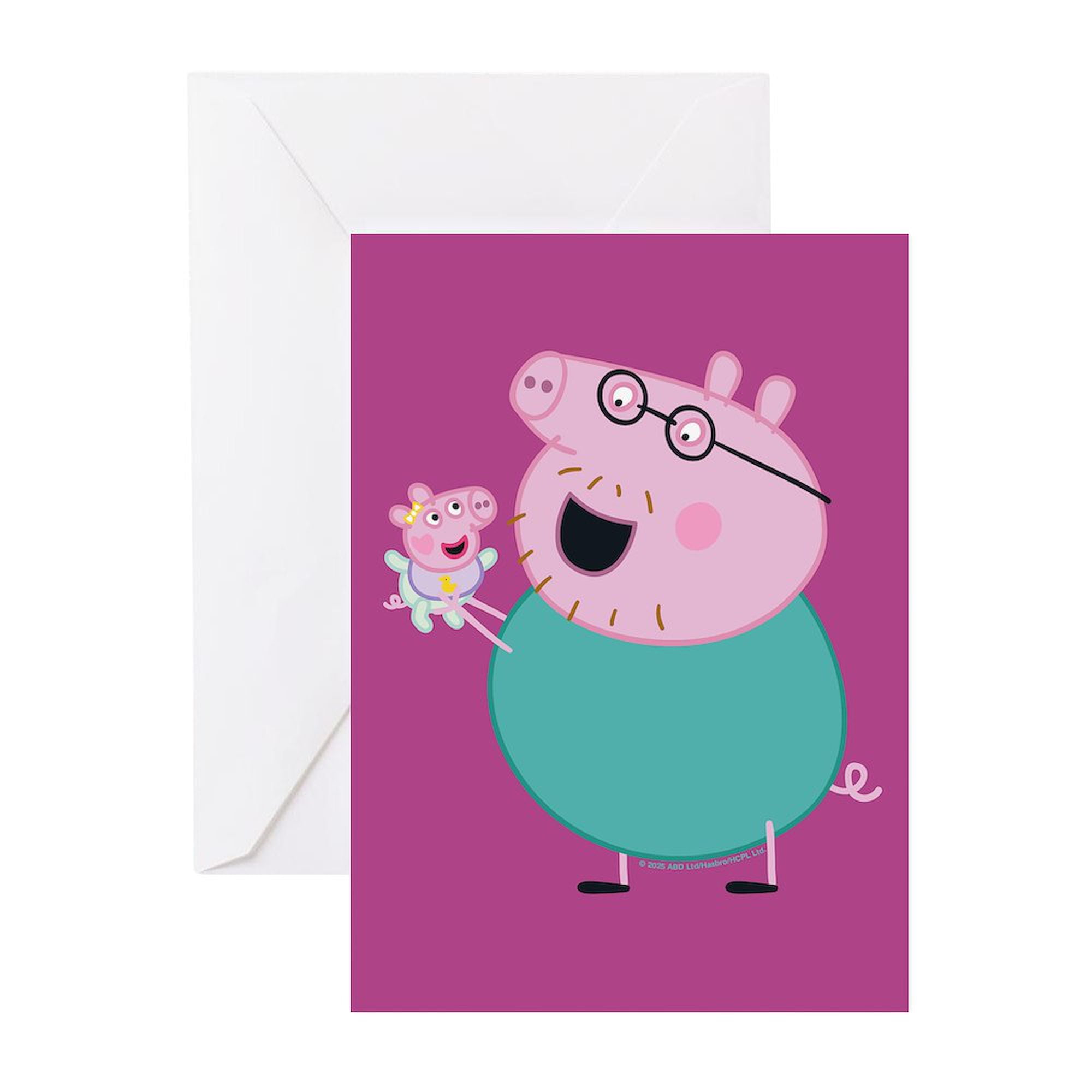 CafePress - Peppa Pig: Daddy Pig & Baby - Greeting Card (20-pack), Note ...