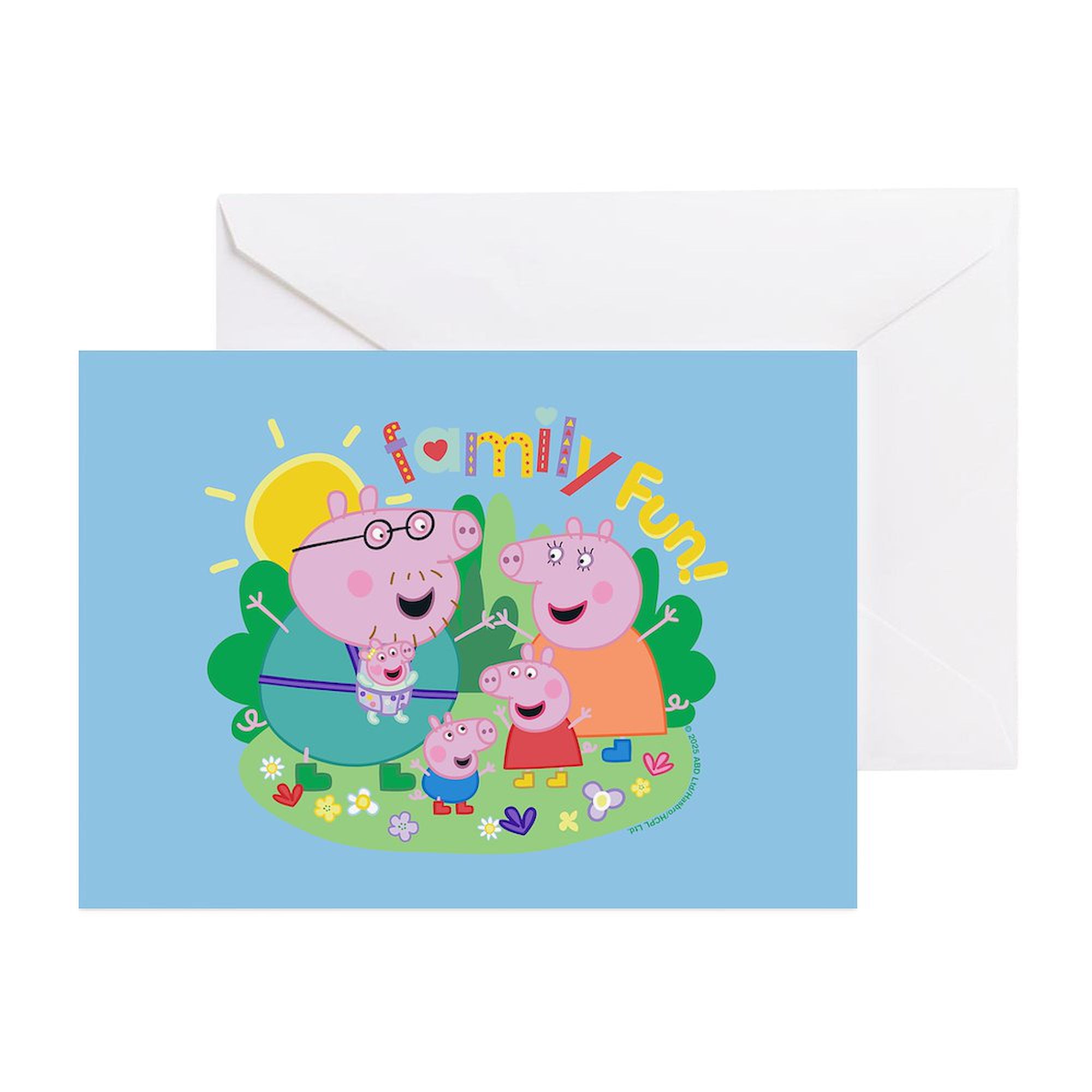 CafePress - Peppa Pig: Family Fun! - Greeting Card (20-pack), Note Card ...