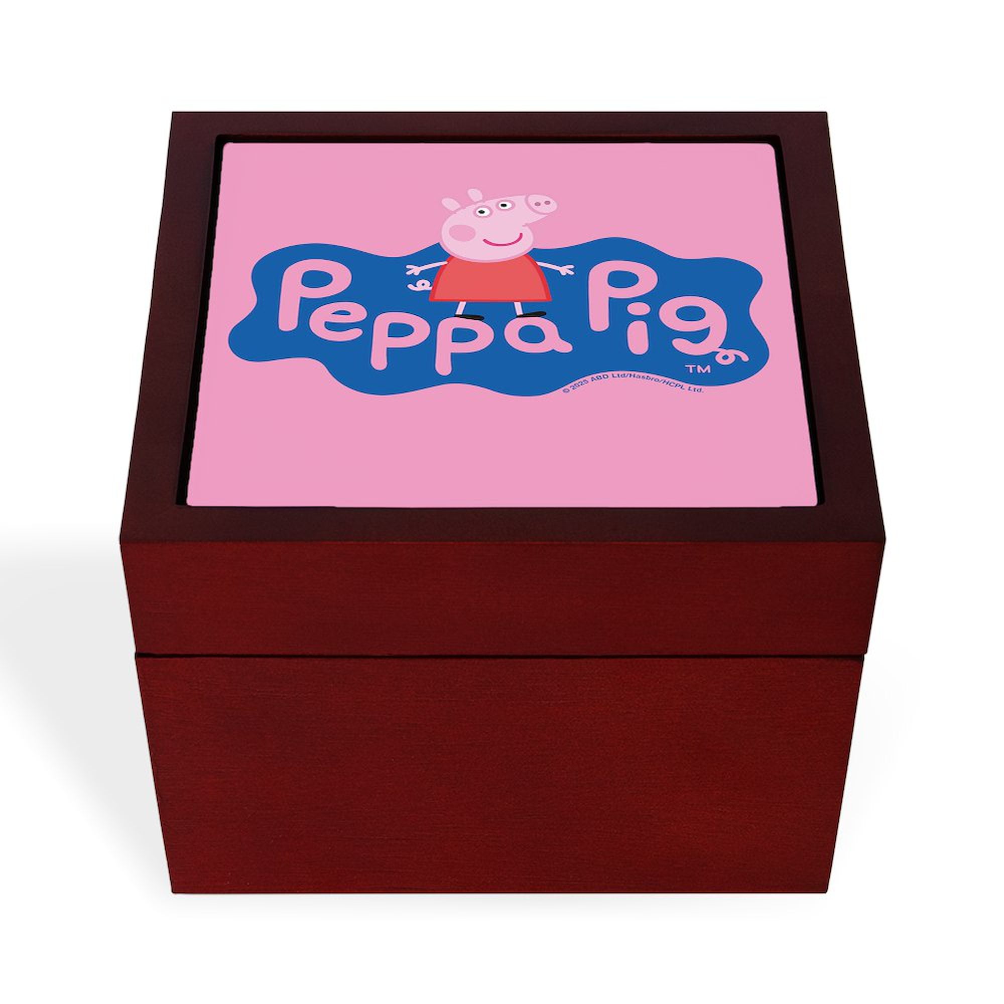 CafePress - Peppa Pig - Keepsake Box, Finished Hardwood Jewelry Box ...