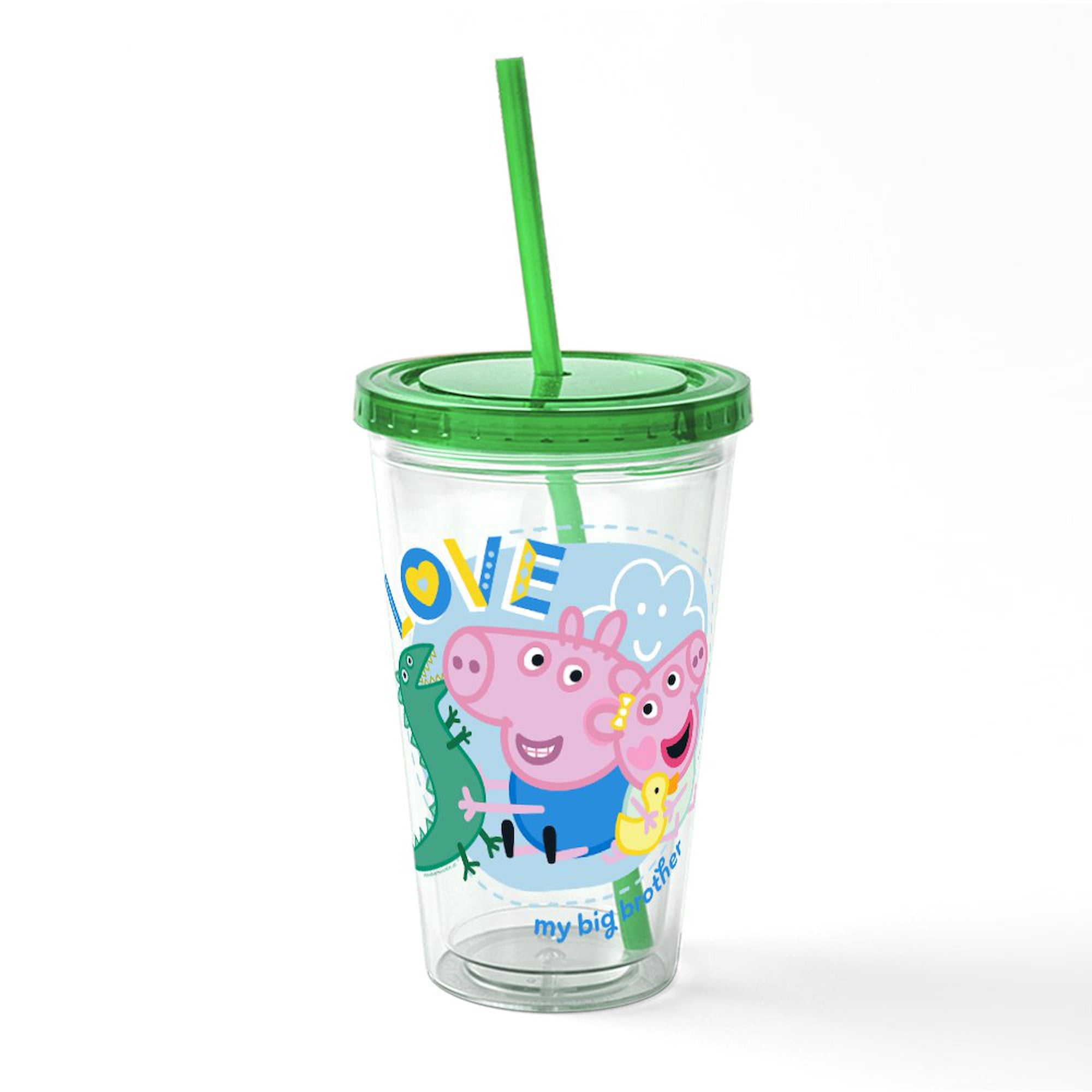 CafePress - Peppa Pig: Love My Big Brother - 16 Ounce Classic Clear ...